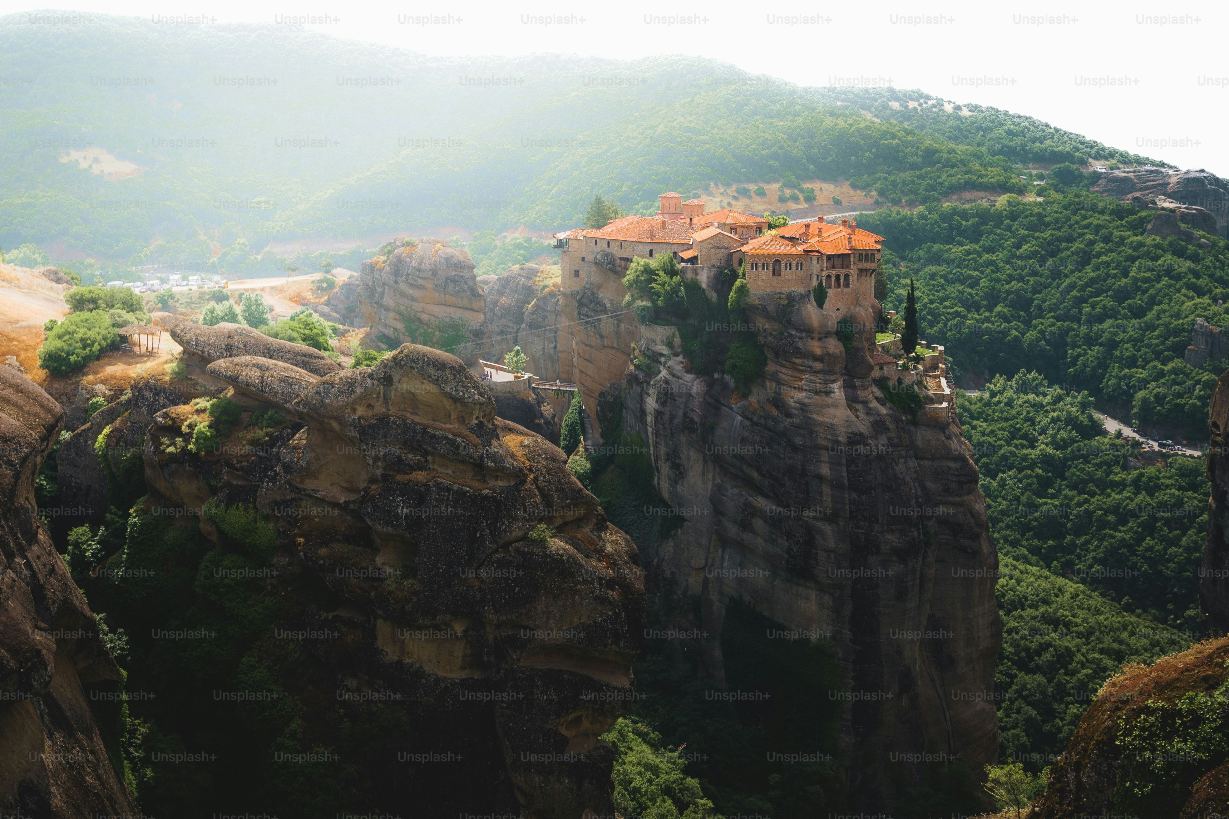 The Meteora is a rock formation in central Greece hosting one of the ...