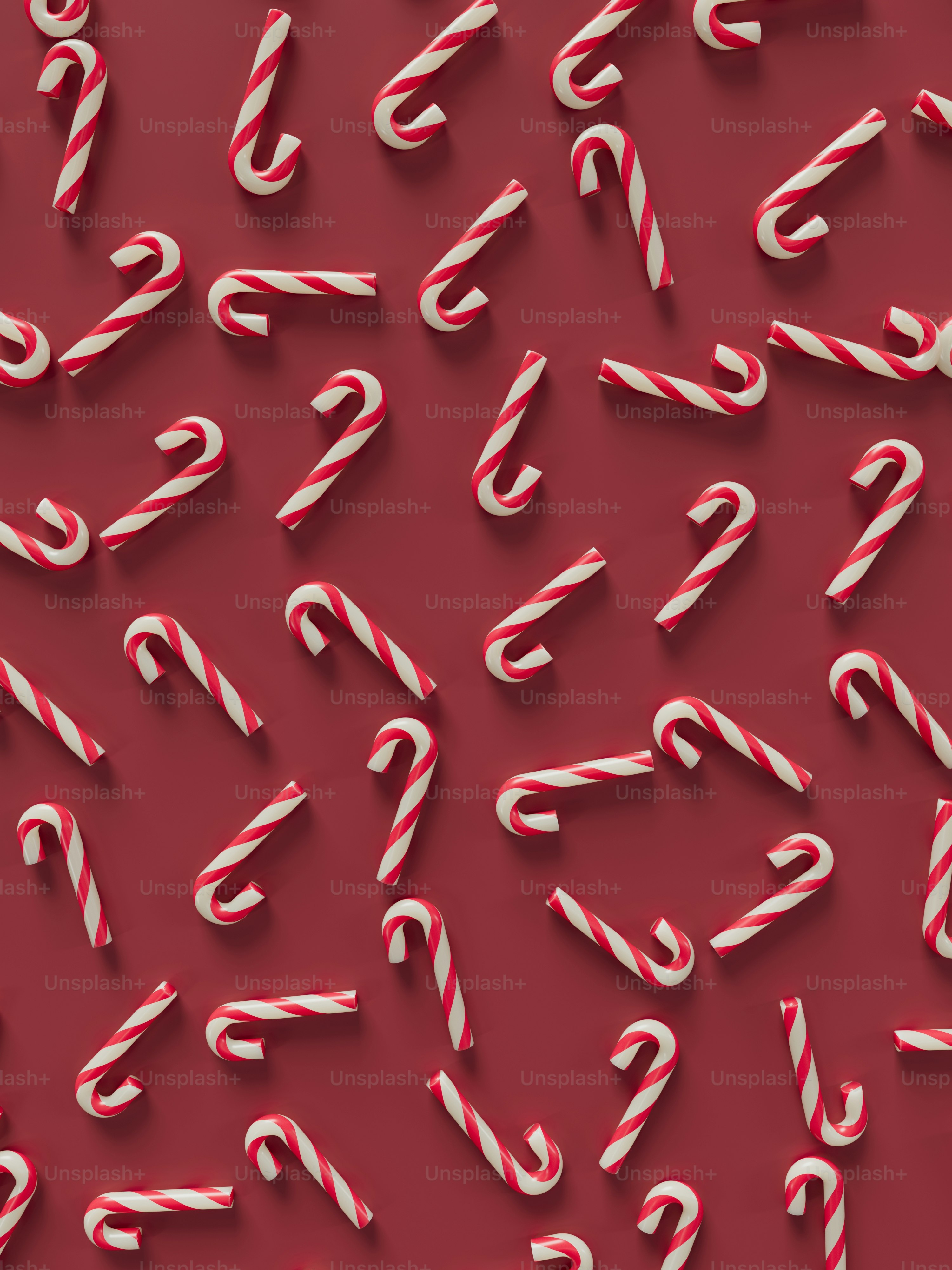 A candy cane pattern on a red background photo – Wallpaper Image on ...