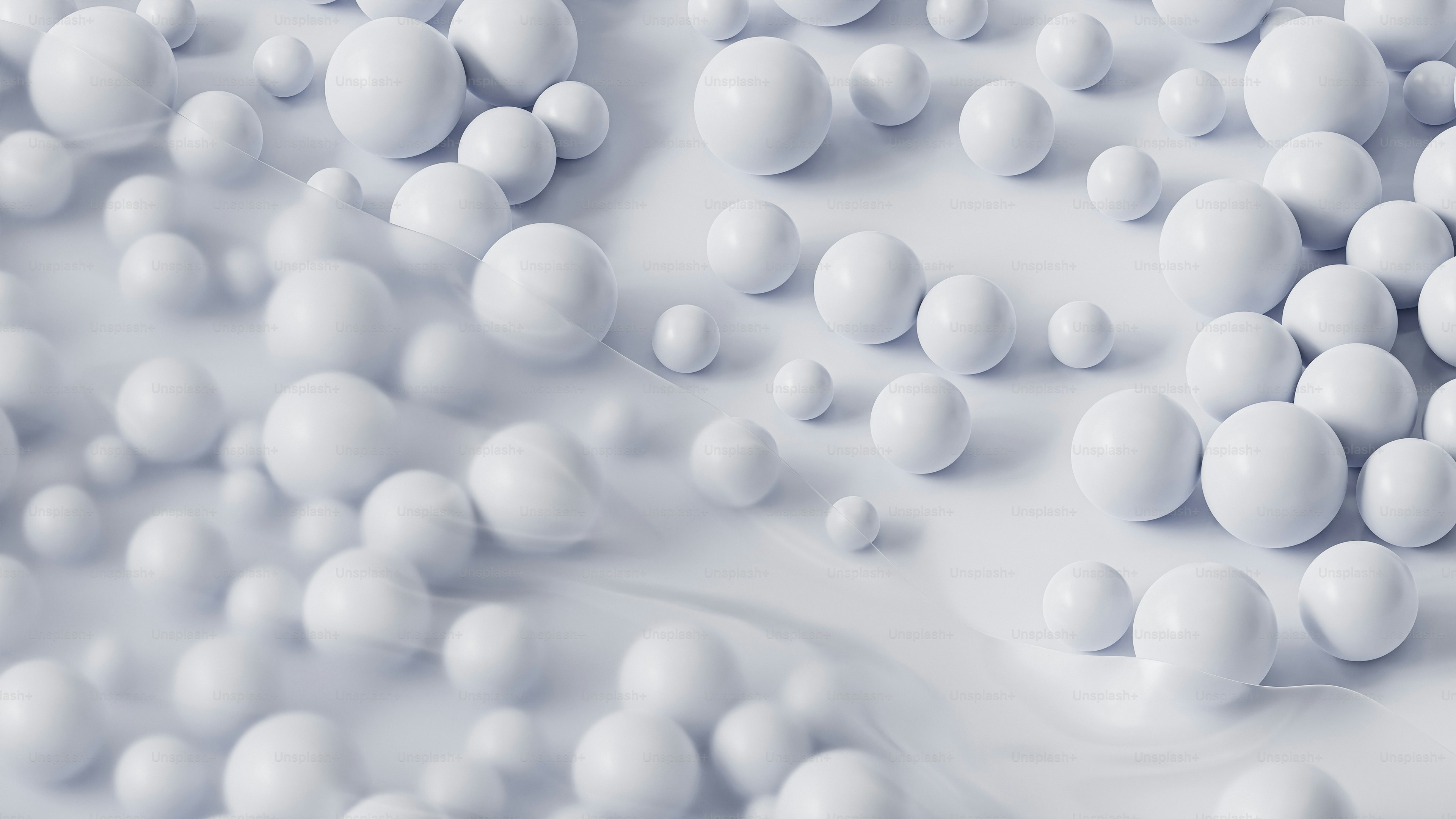 A group of white balls floating in the air photo – Render Image on Unsplash