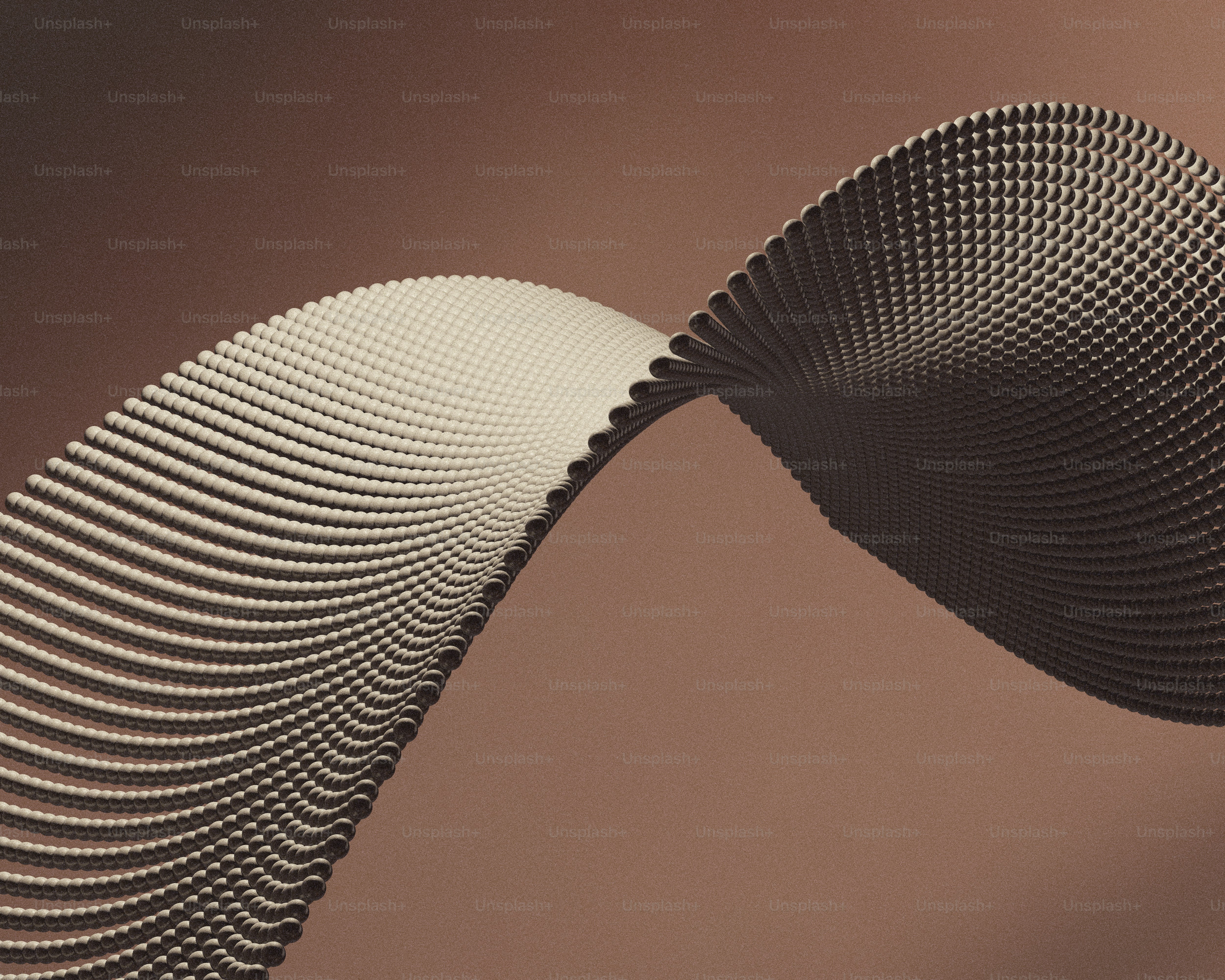An abstract photo of a curved object with a brown background photo ...