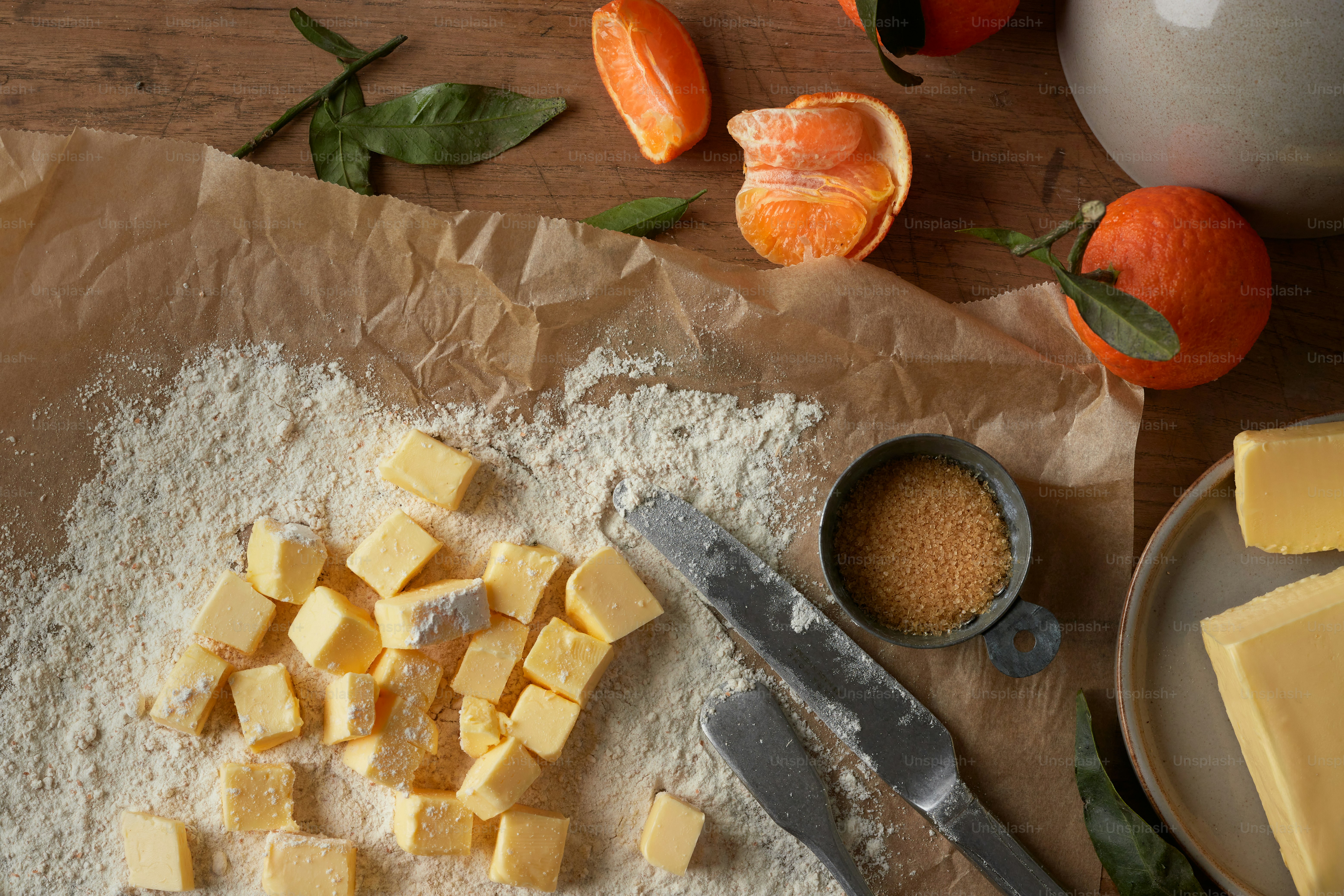 A wooden table topped with lots of food photo – Butter Image on Unsplash