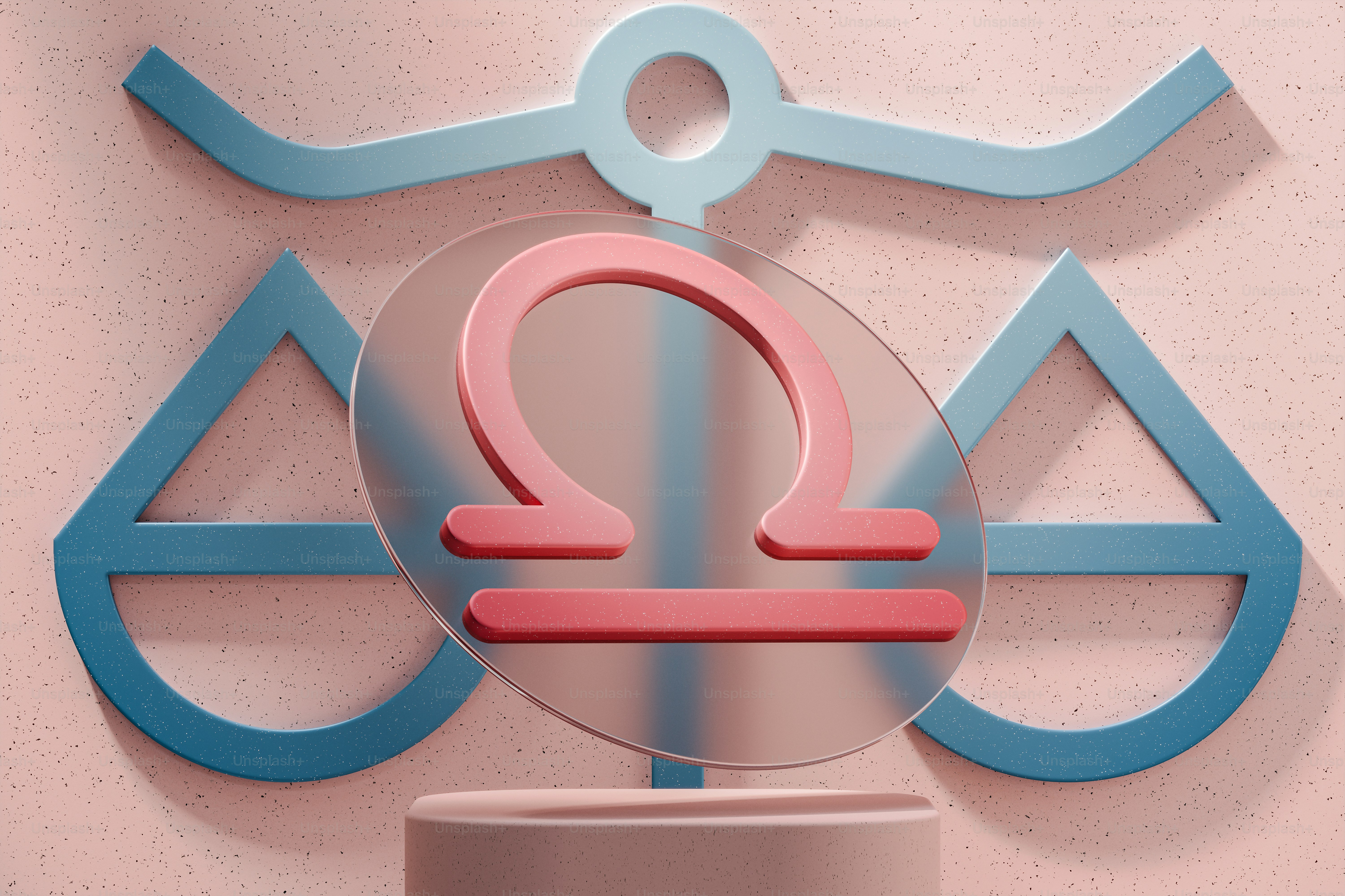 A pink and blue sign on a pink wall photo – Horoscope Image on Unsplash