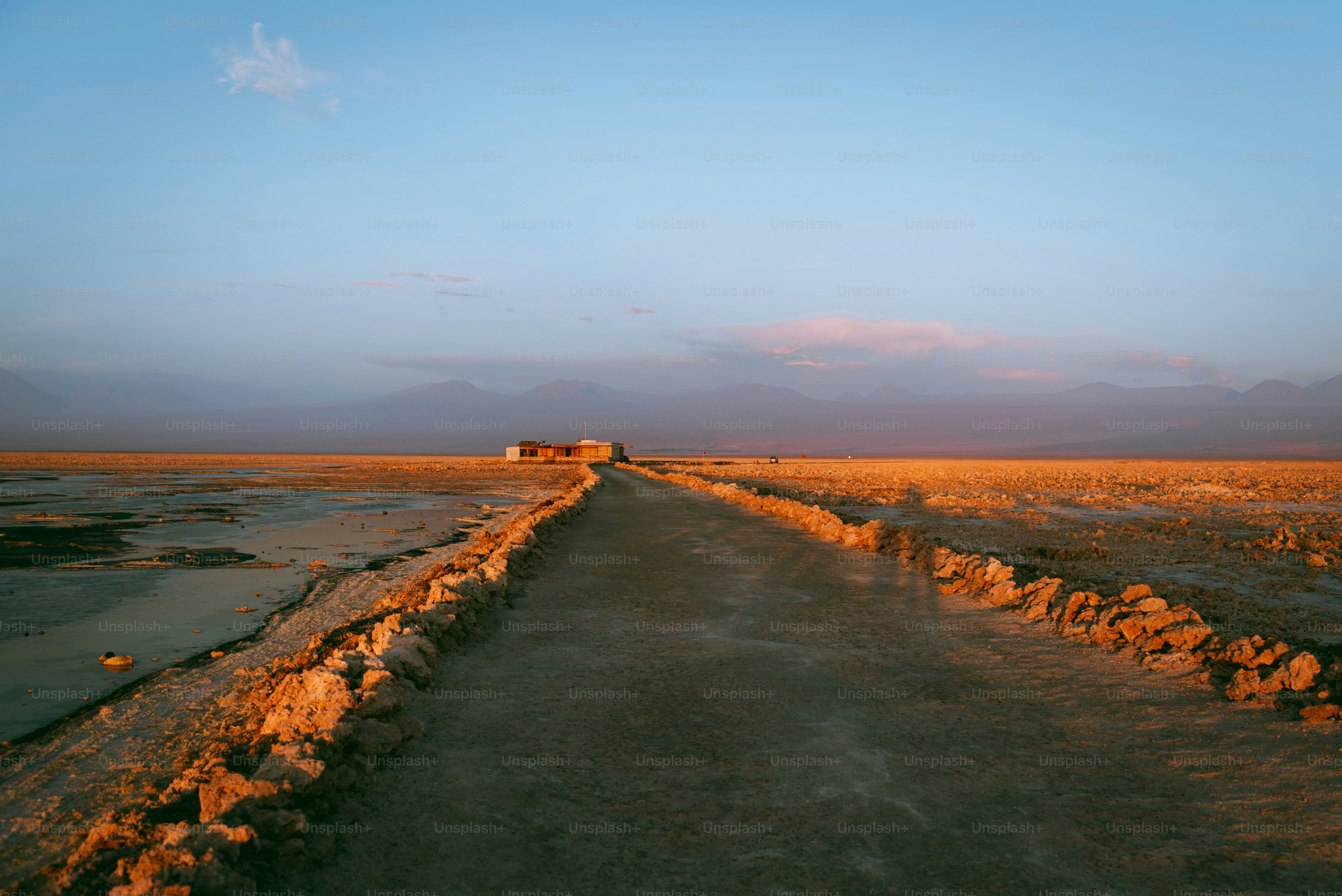 Un chemin de terre au milieu d’un désert photo – Image de Salars sur ...