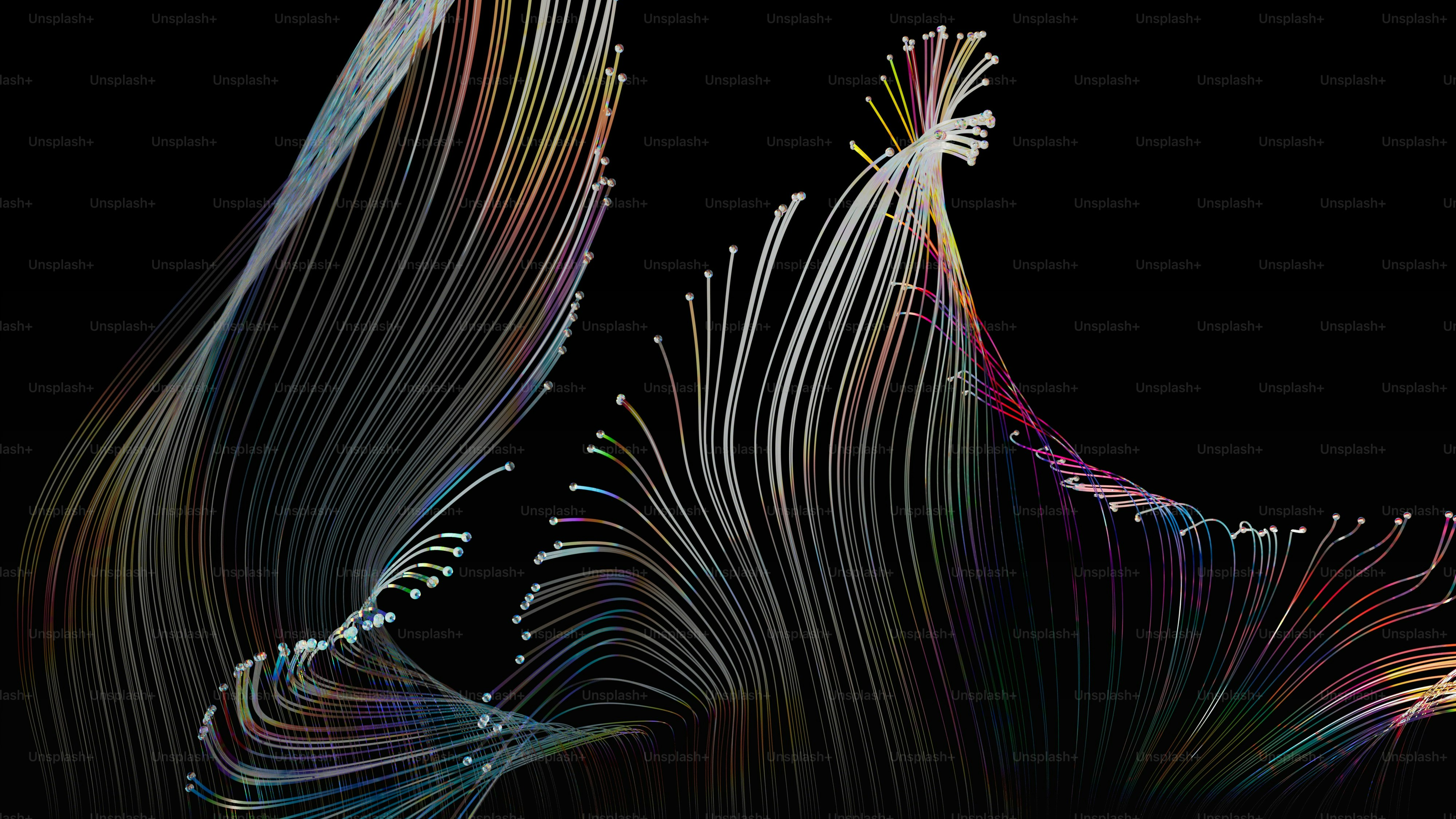 A computer generated image of lines and curves photo – Dark wallpaper ...