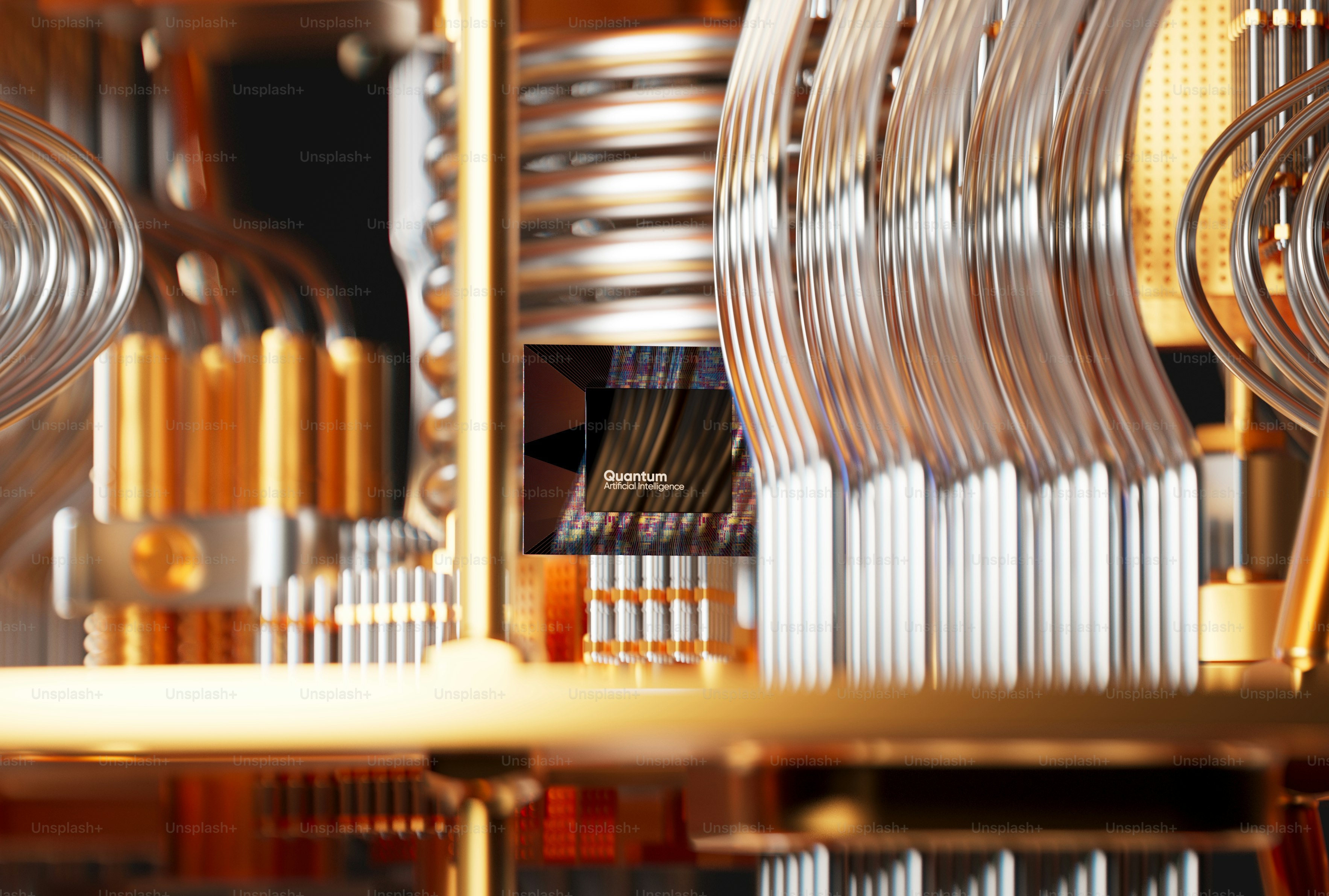A close up of a pipe and pipes in a room photo – Quantum computing ...