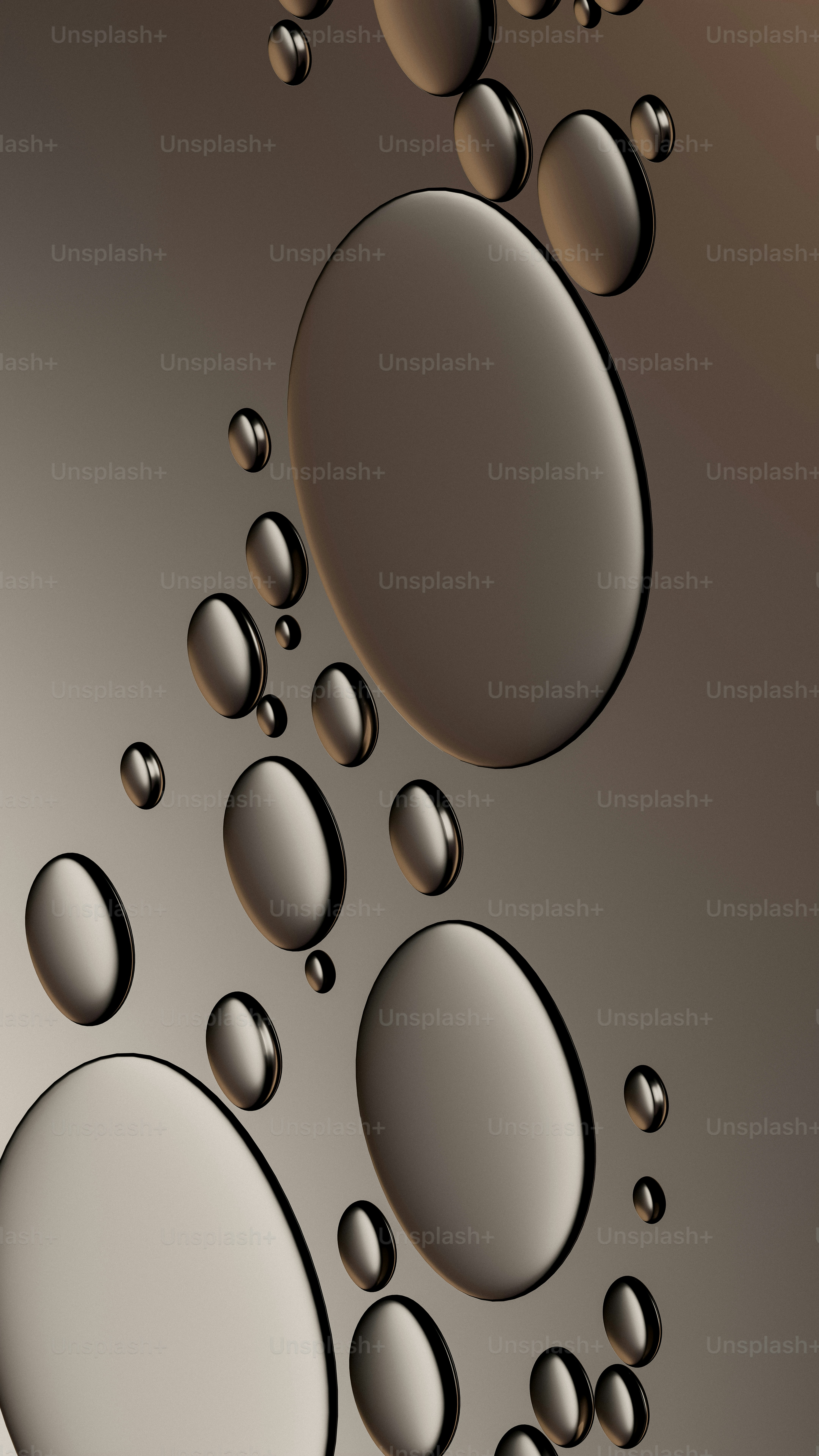 A group of bubbles floating on top of each other photo – Droplet Image ...