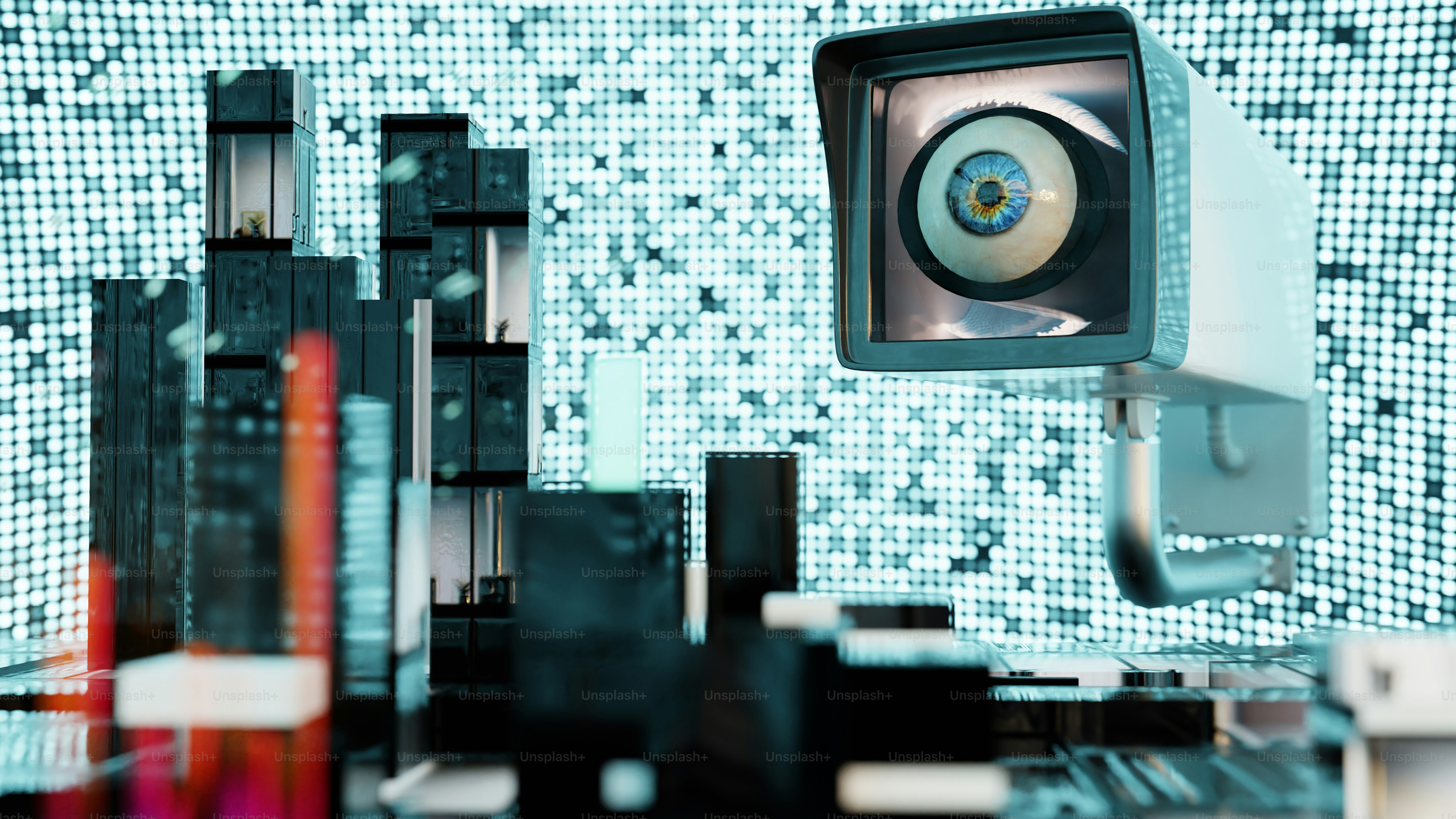 A close up of a camera on a wall photo – Cctv camera Image on Unsplash