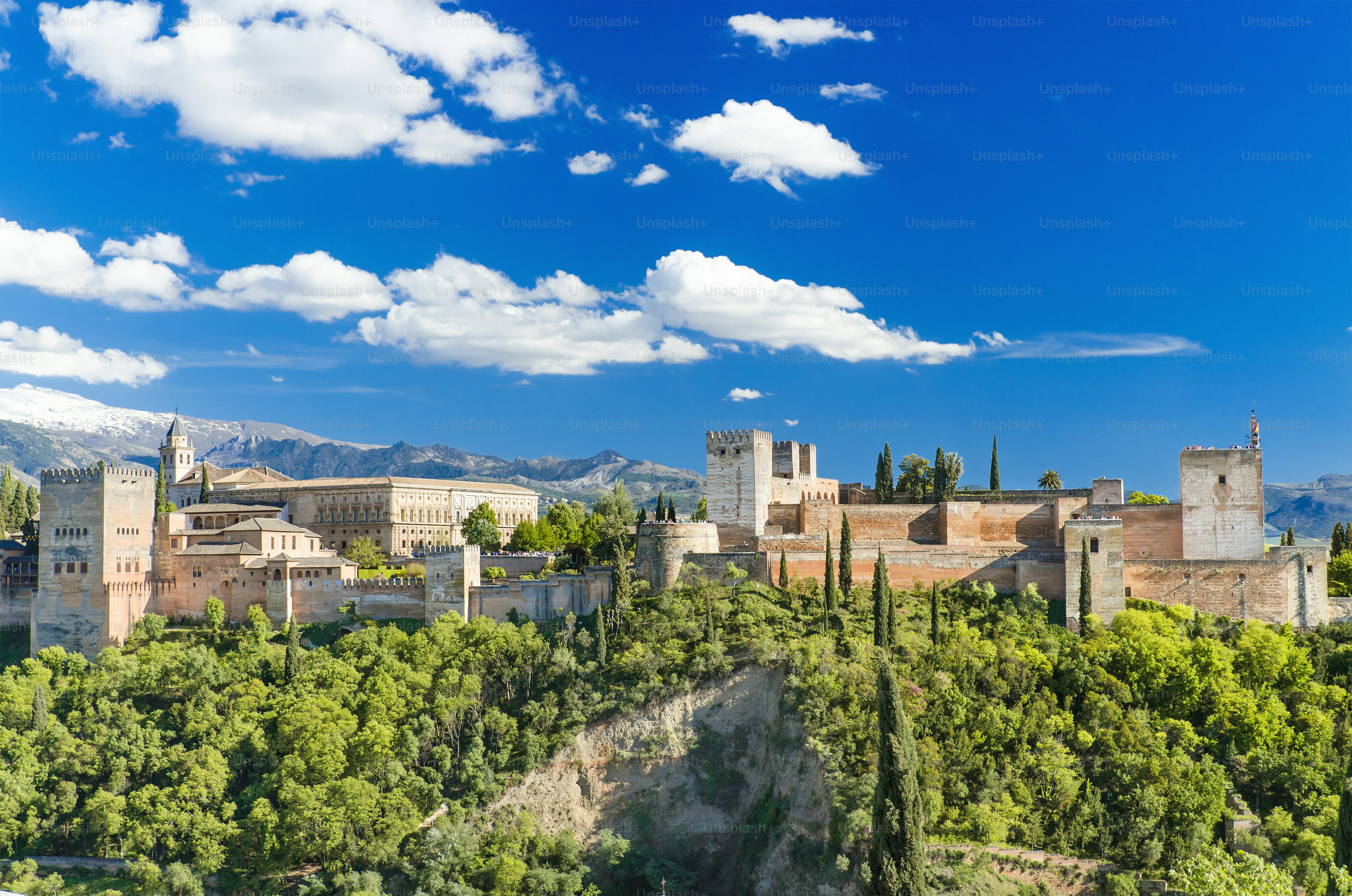 Famous Alhambra palace, Granada, Spain. photo – West asian ethnicity ...