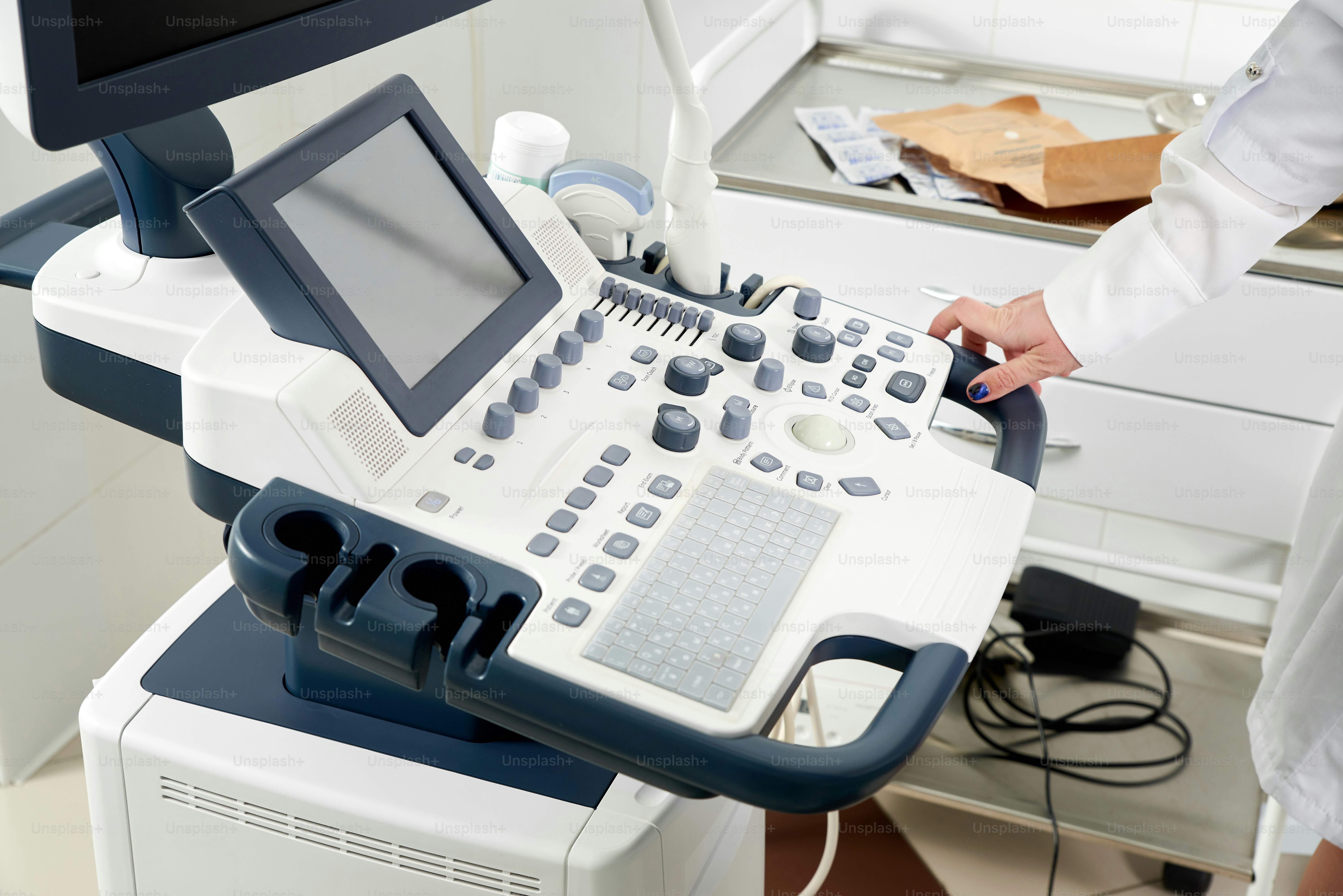 Vaginal sensor for an ultrasound machine for examining women photo ...
