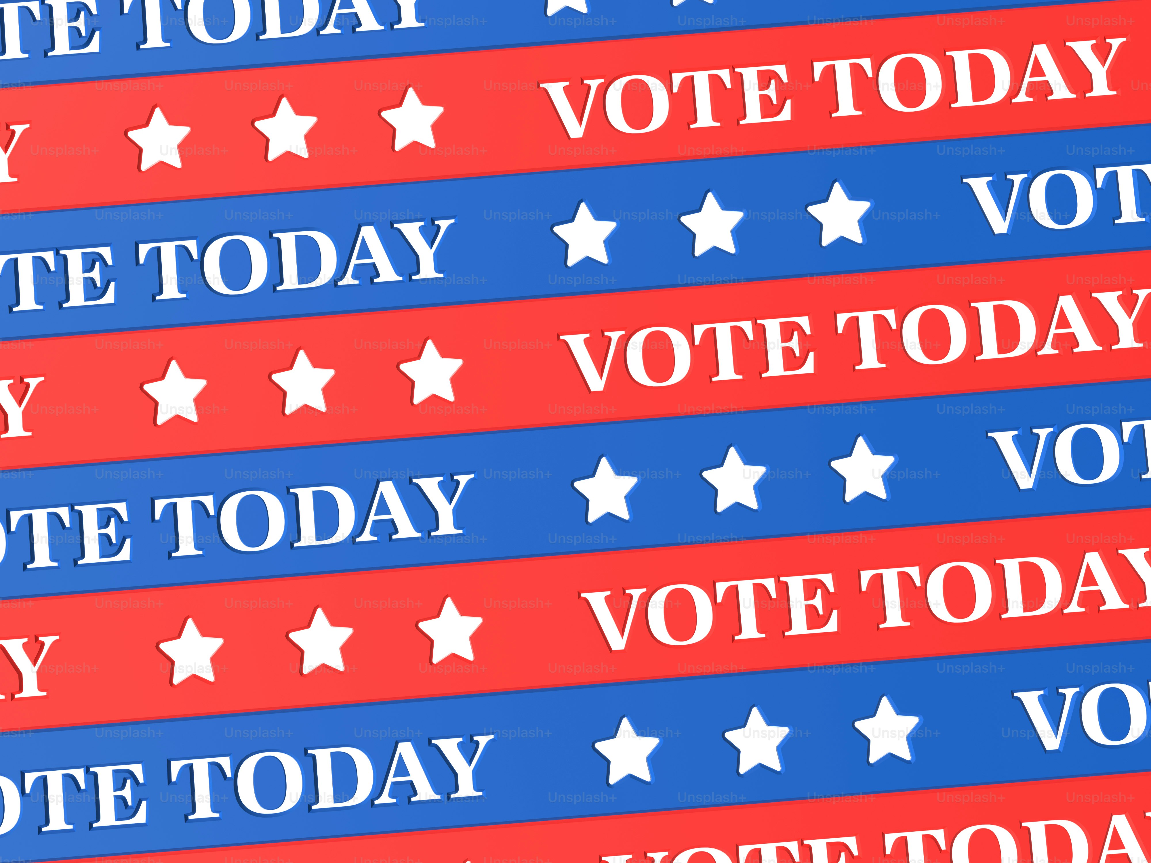 A red, white and blue political sign with stars photo – Voting Image on ...