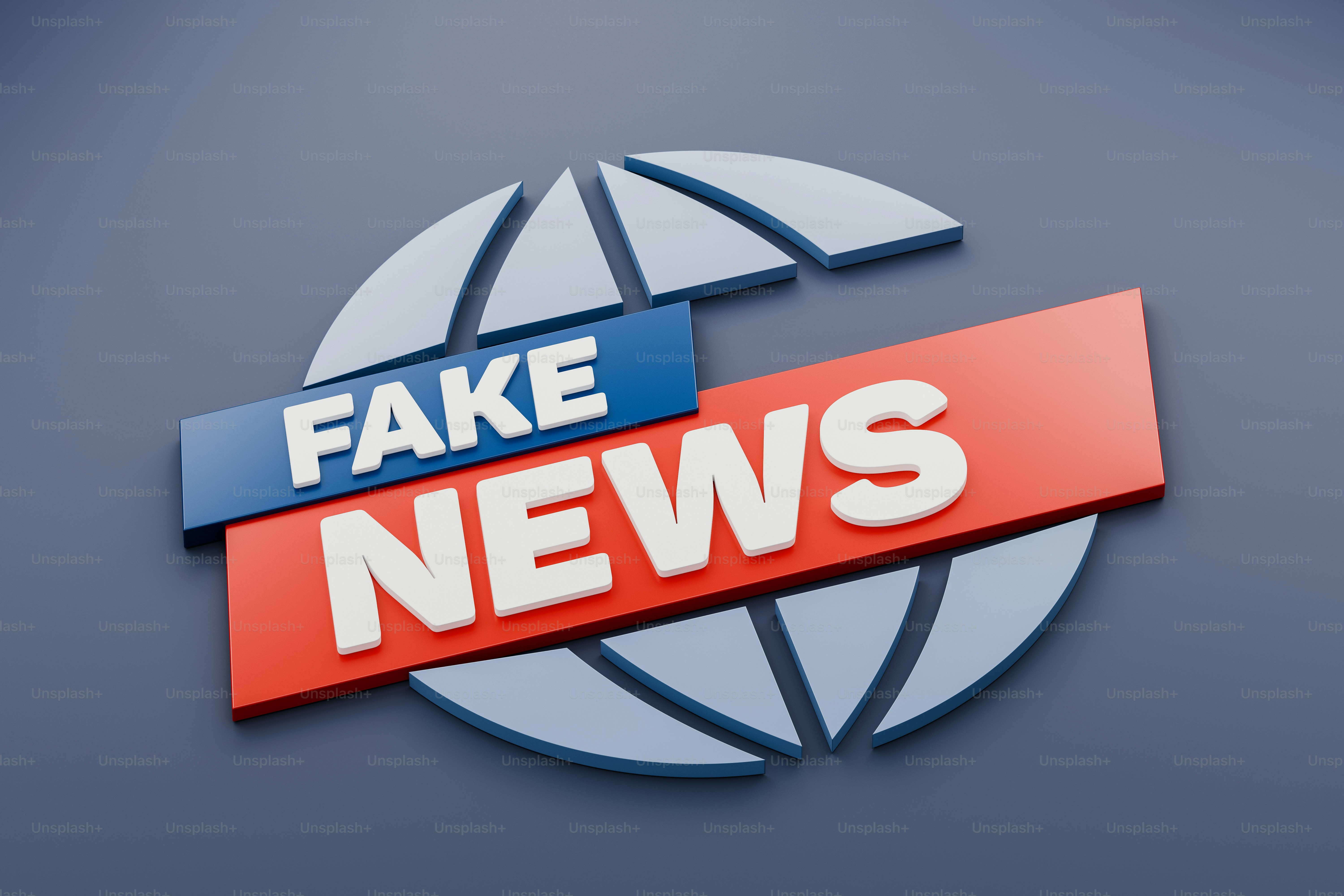 A fake news sign with a magnifying glass photo – Fake news Image on ...