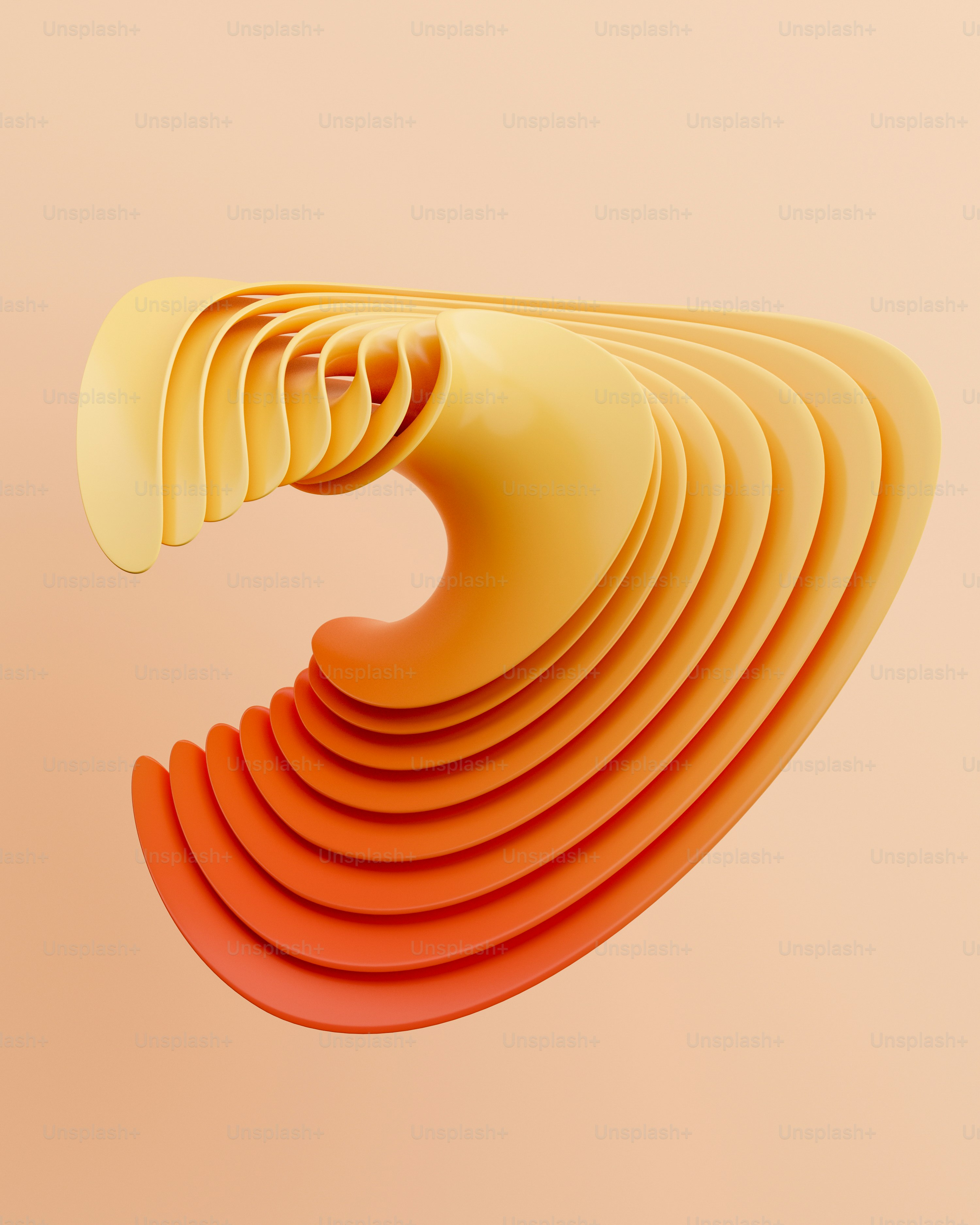 An abstract image of a curved orange object photo – Abstract background ...