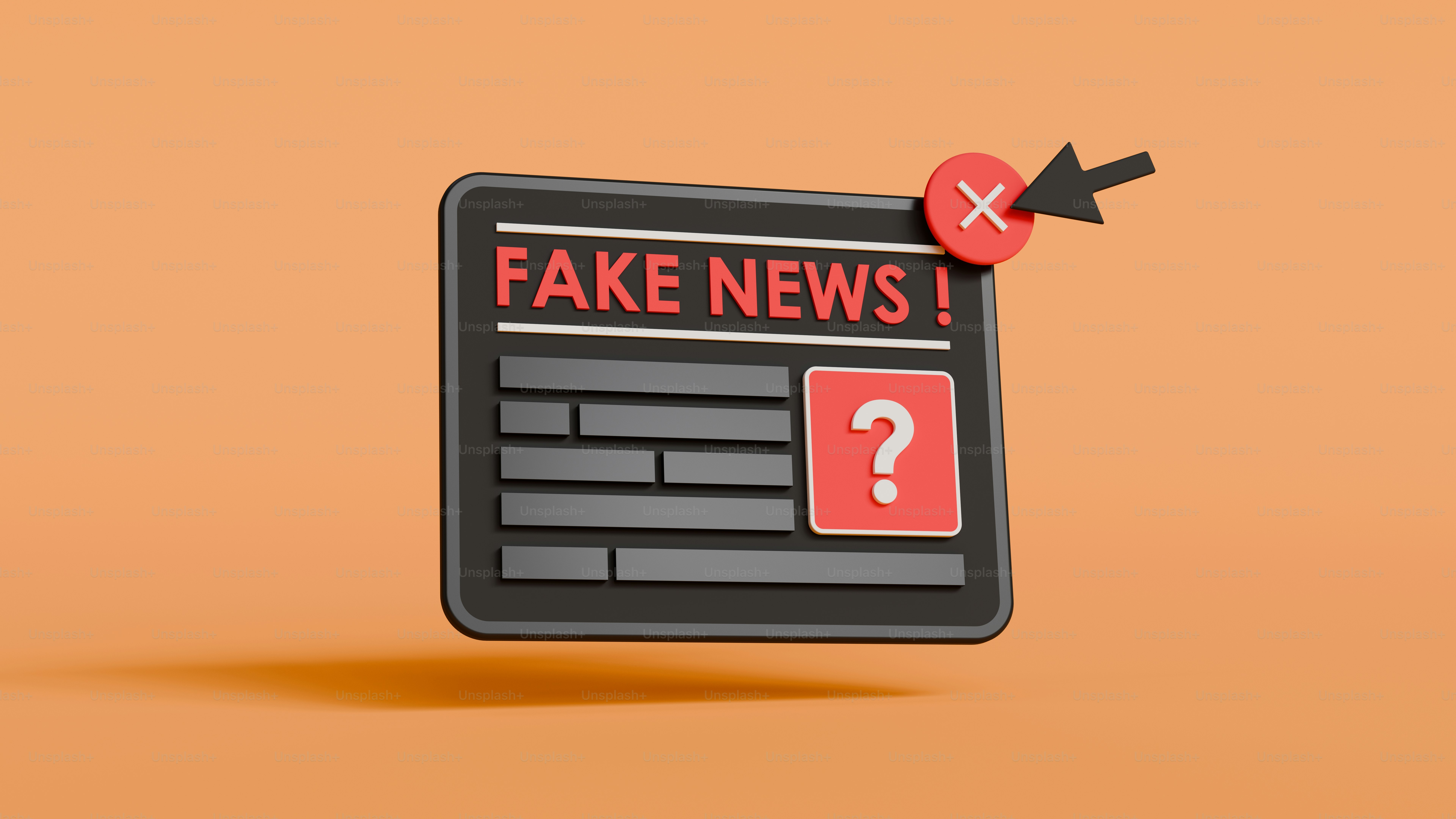 A fake news sign with a question mark on it photo – News Image on Unsplash