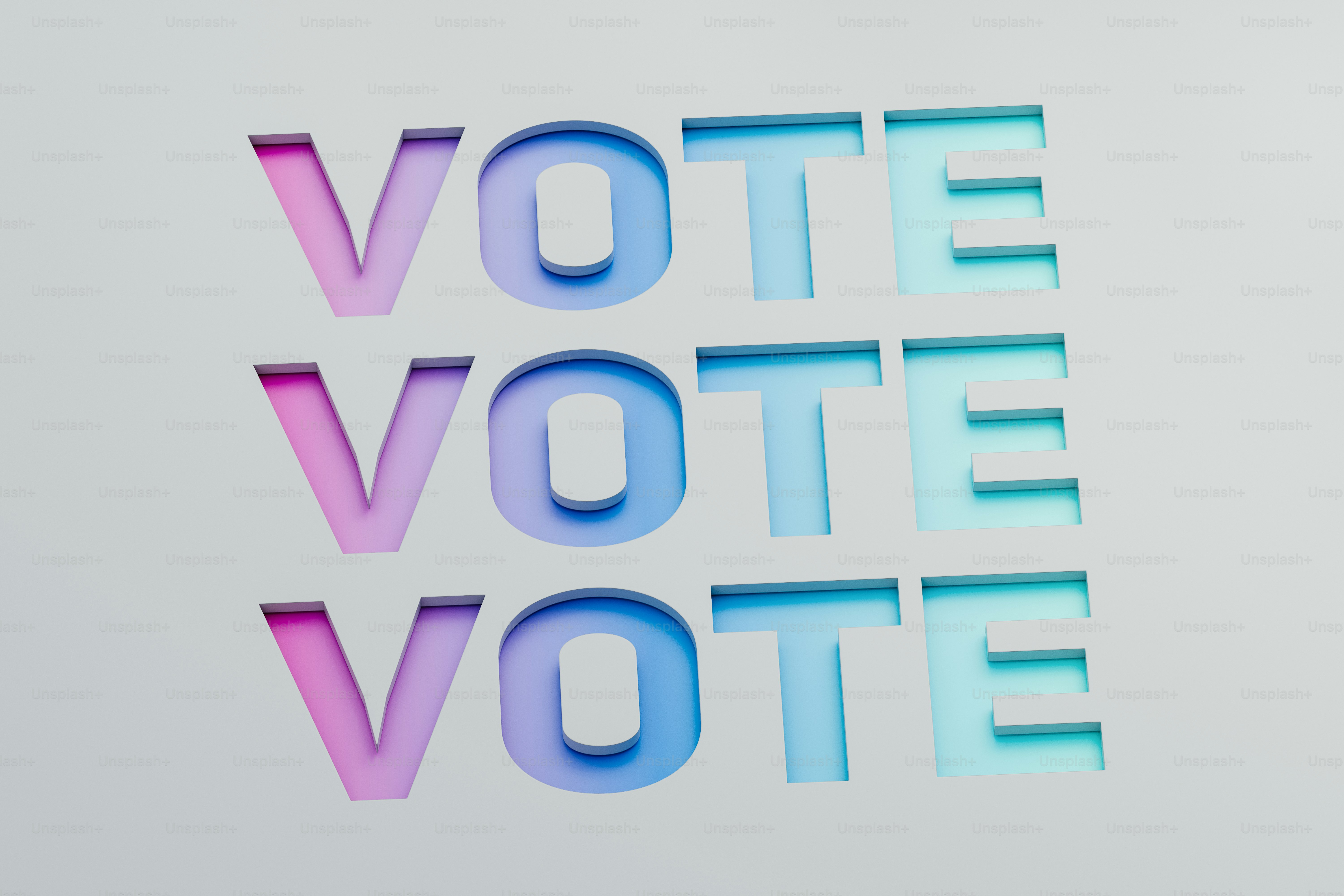 The word vote written in 3d letters on a white background photo – Vote ...