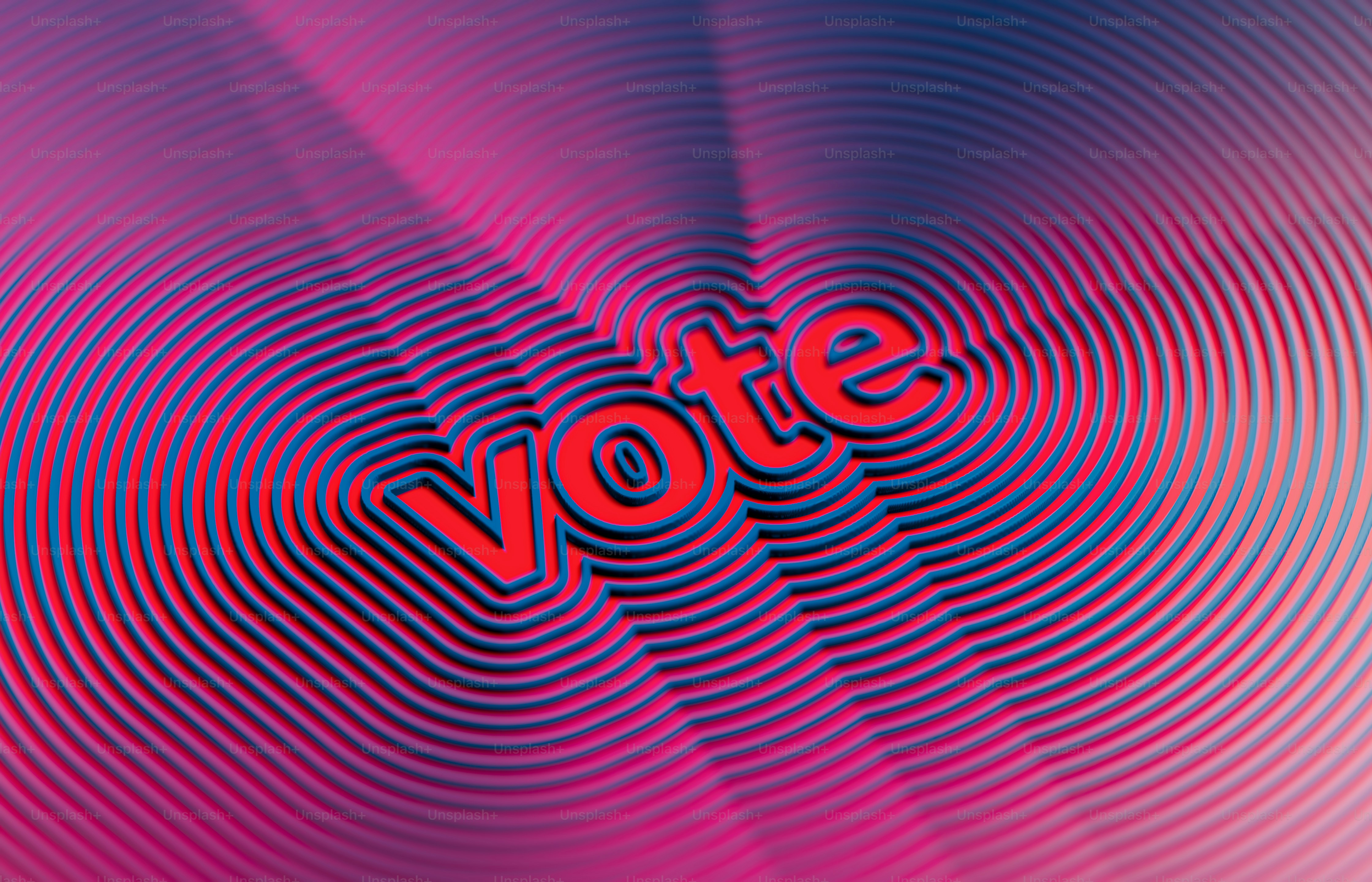 A red vote sign on a blue and pink background photo – Elections Image ...