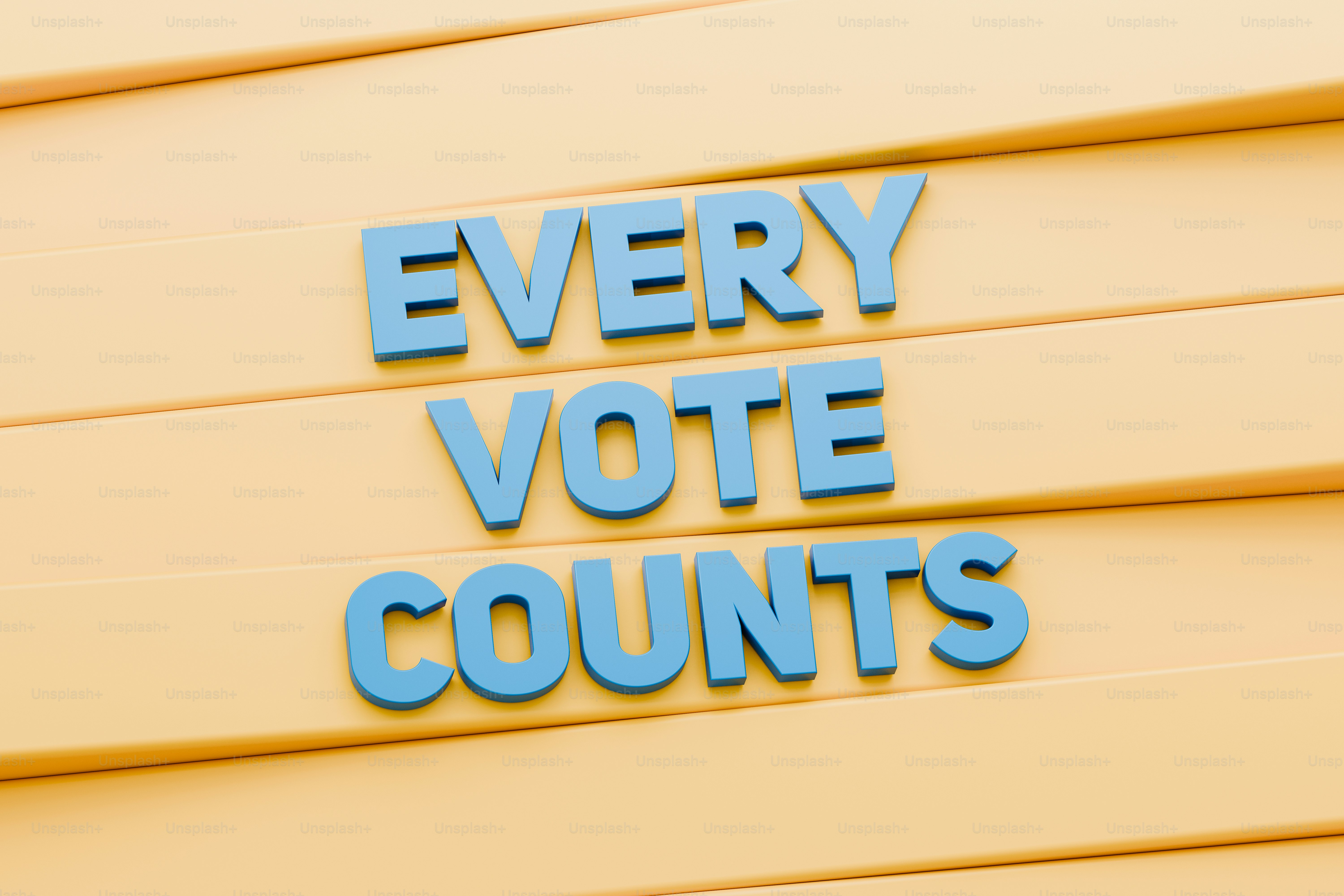 Une pancarte qui dit que chaque vote compte photo – Image de Élection ...