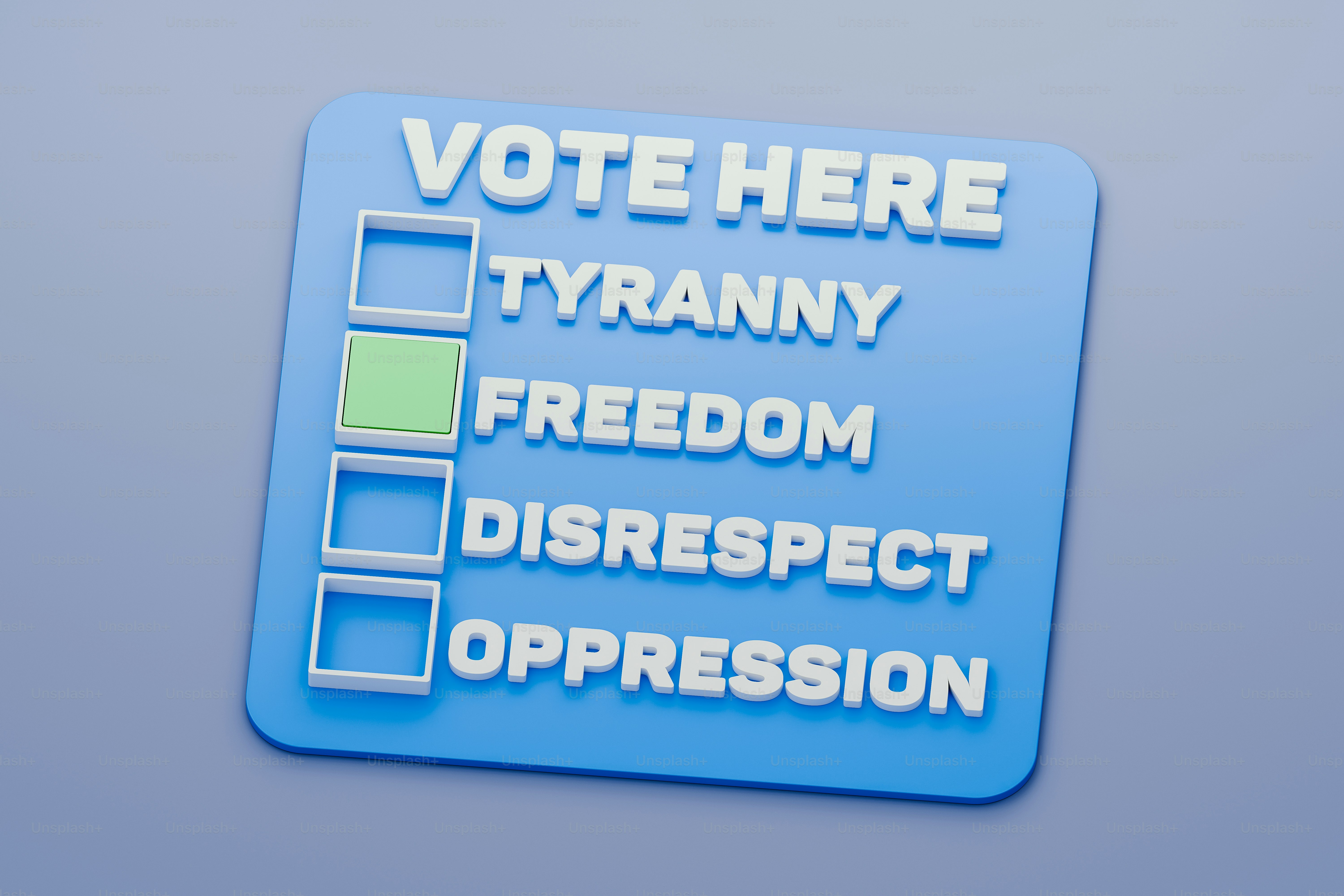 A blue vote here sign on a wall photo – Presidential election Image on ...