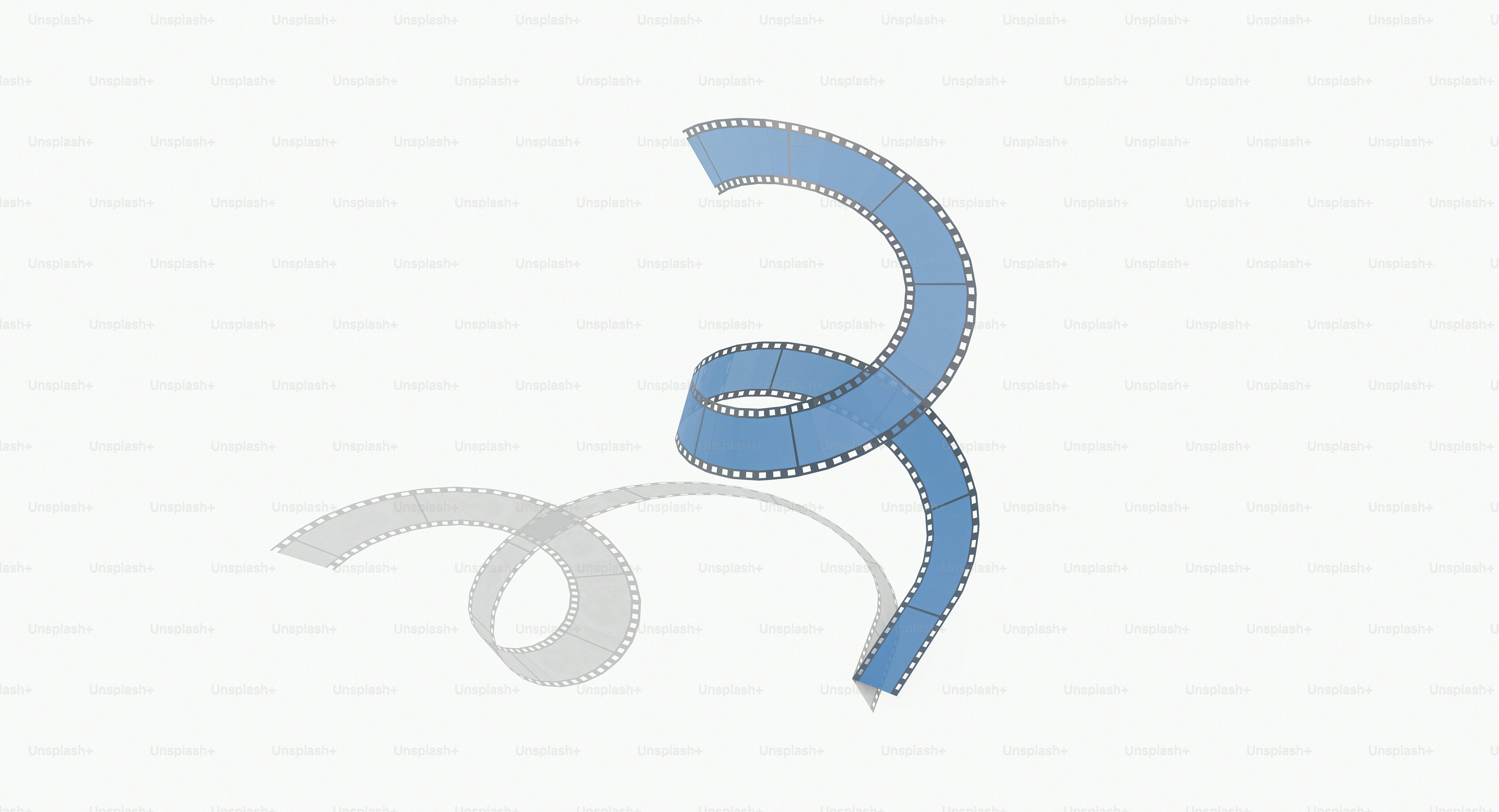 A blue and white film strip with a white background photo – Film clip ...