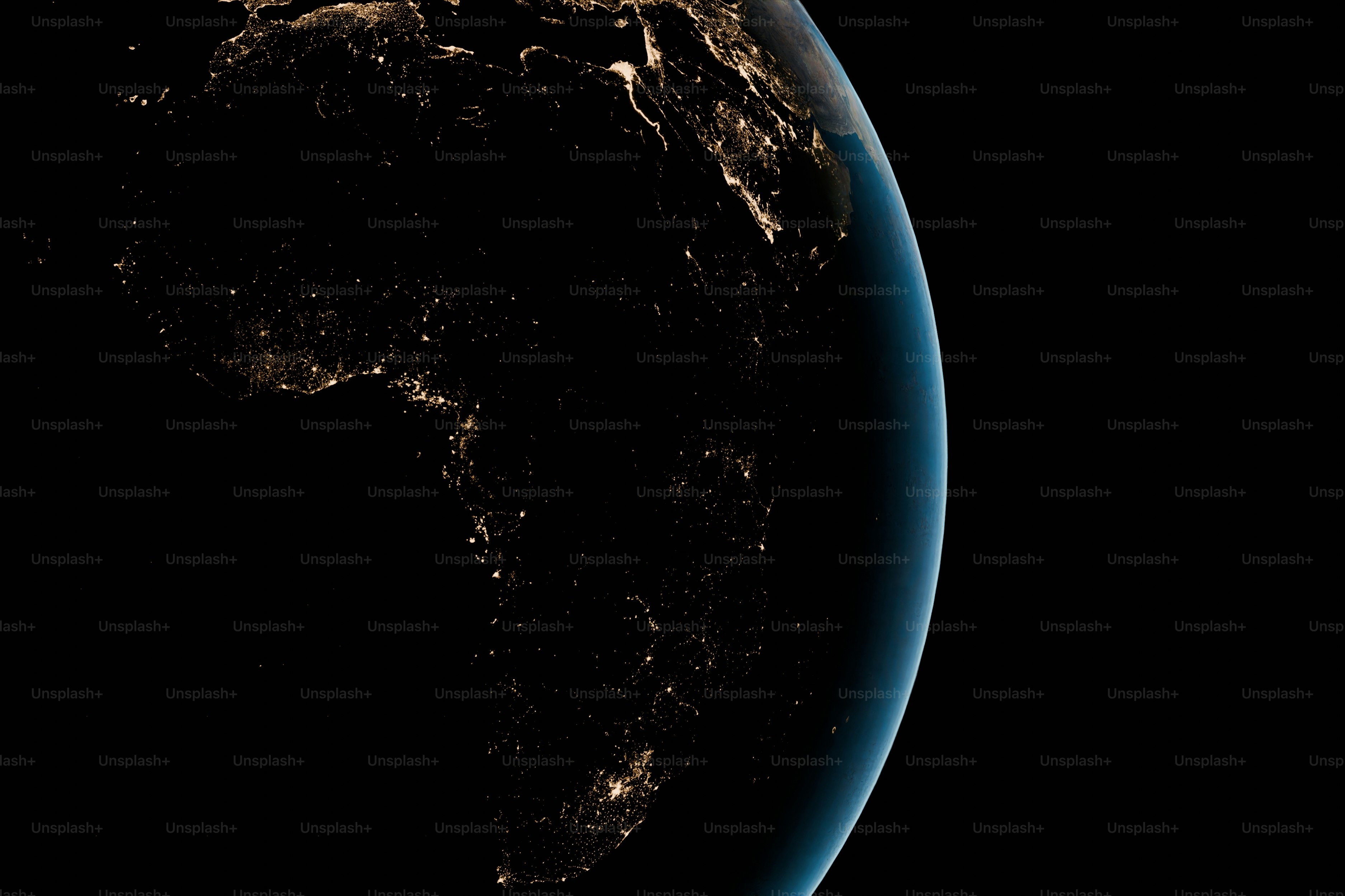 A view of the earth from space at night photo – Australia Image on Unsplash