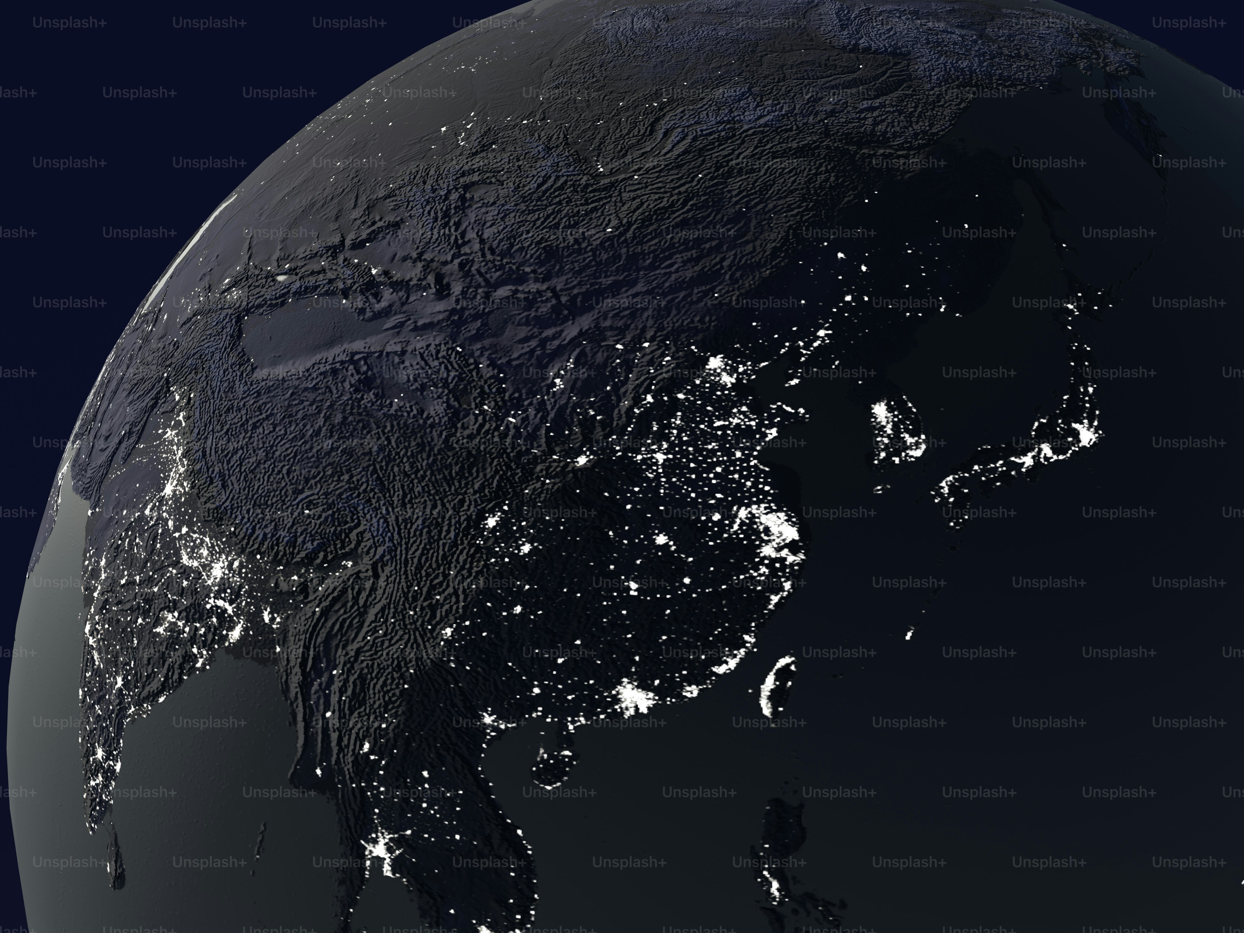A night view of the earth from space photo – Map Image on Unsplash