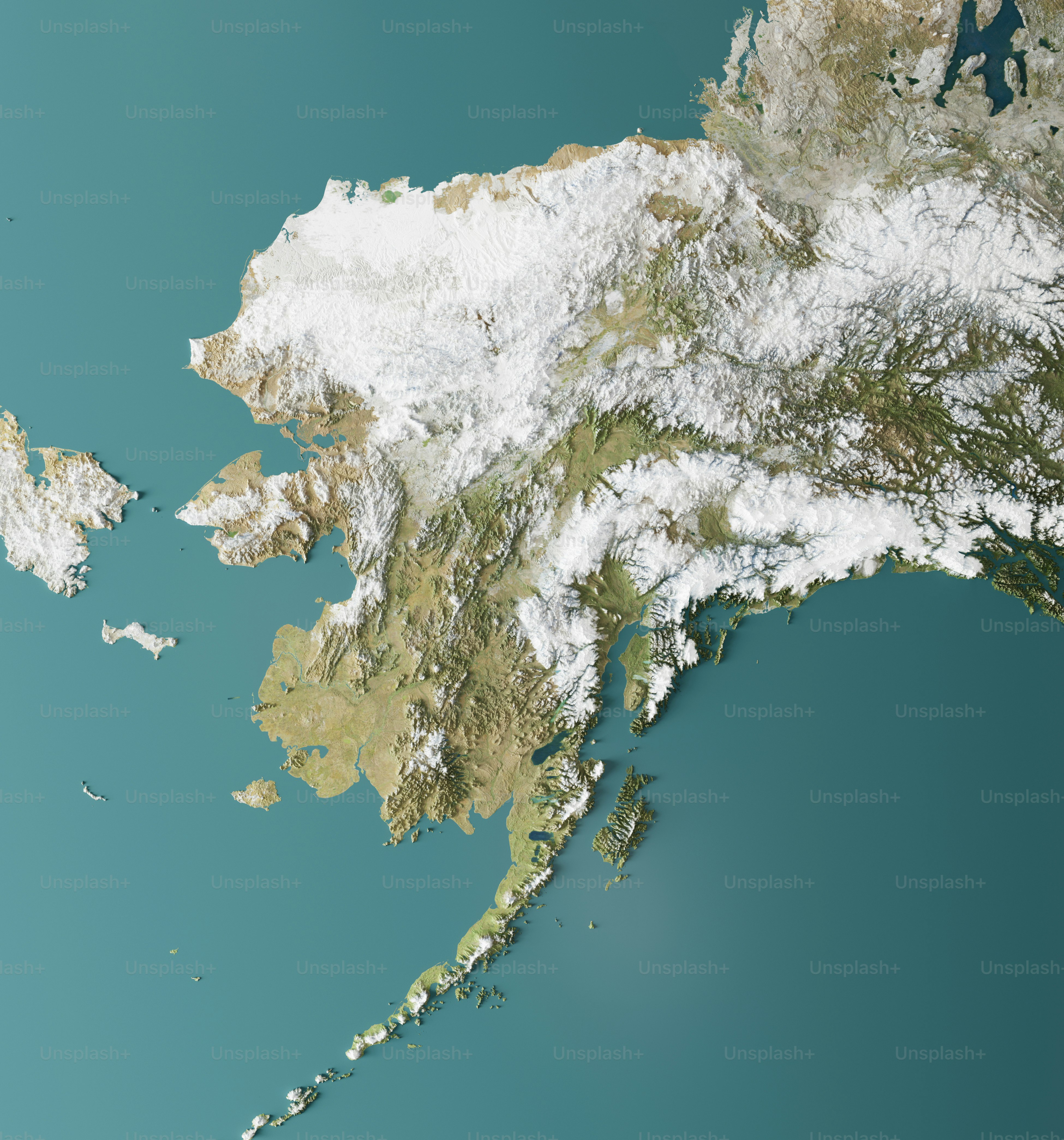 A satellite image of a large area of land photo – Alaska Image on Unsplash