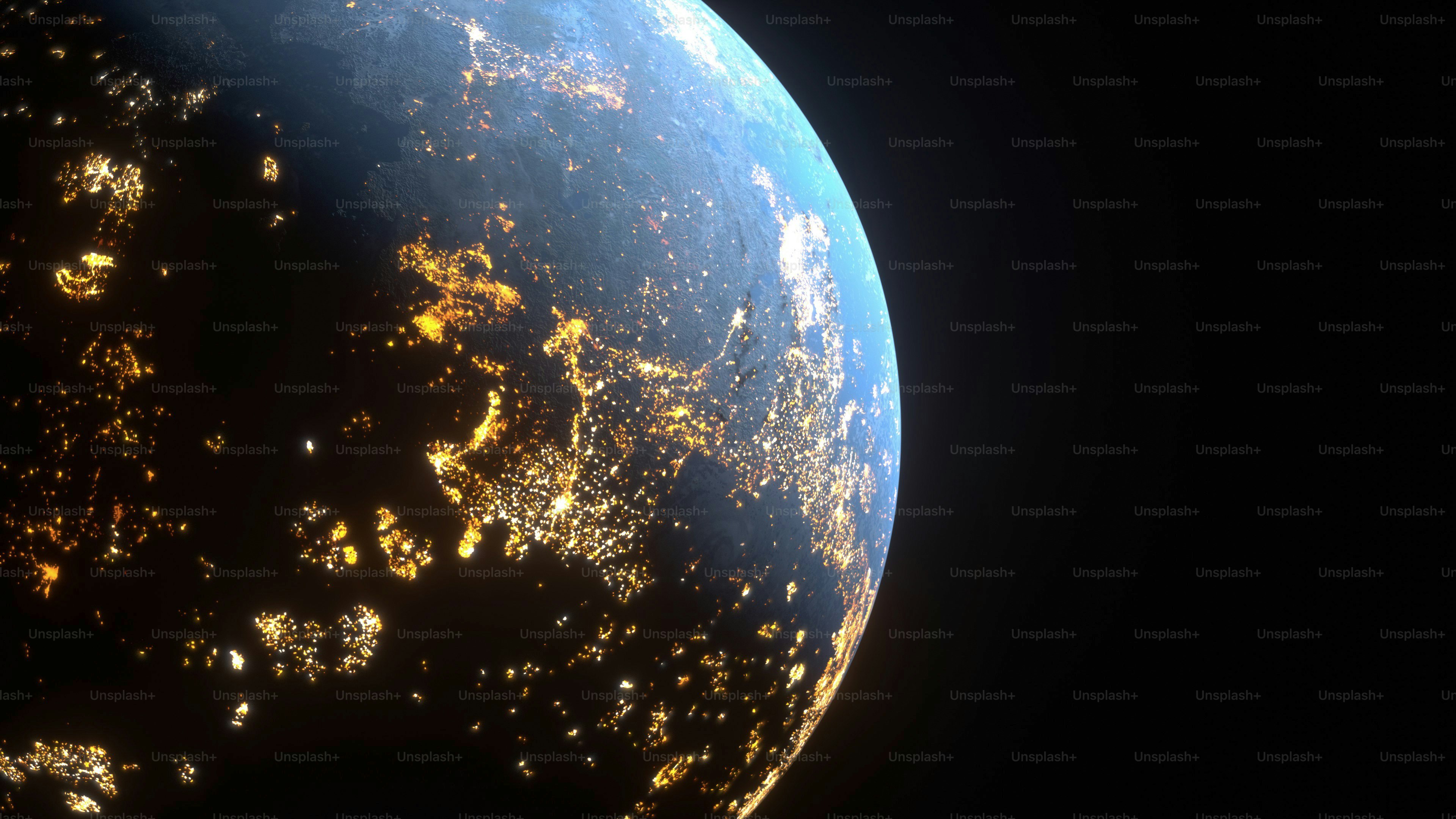 A view of the earth from space at night photo – Wallpaper Image on Unsplash