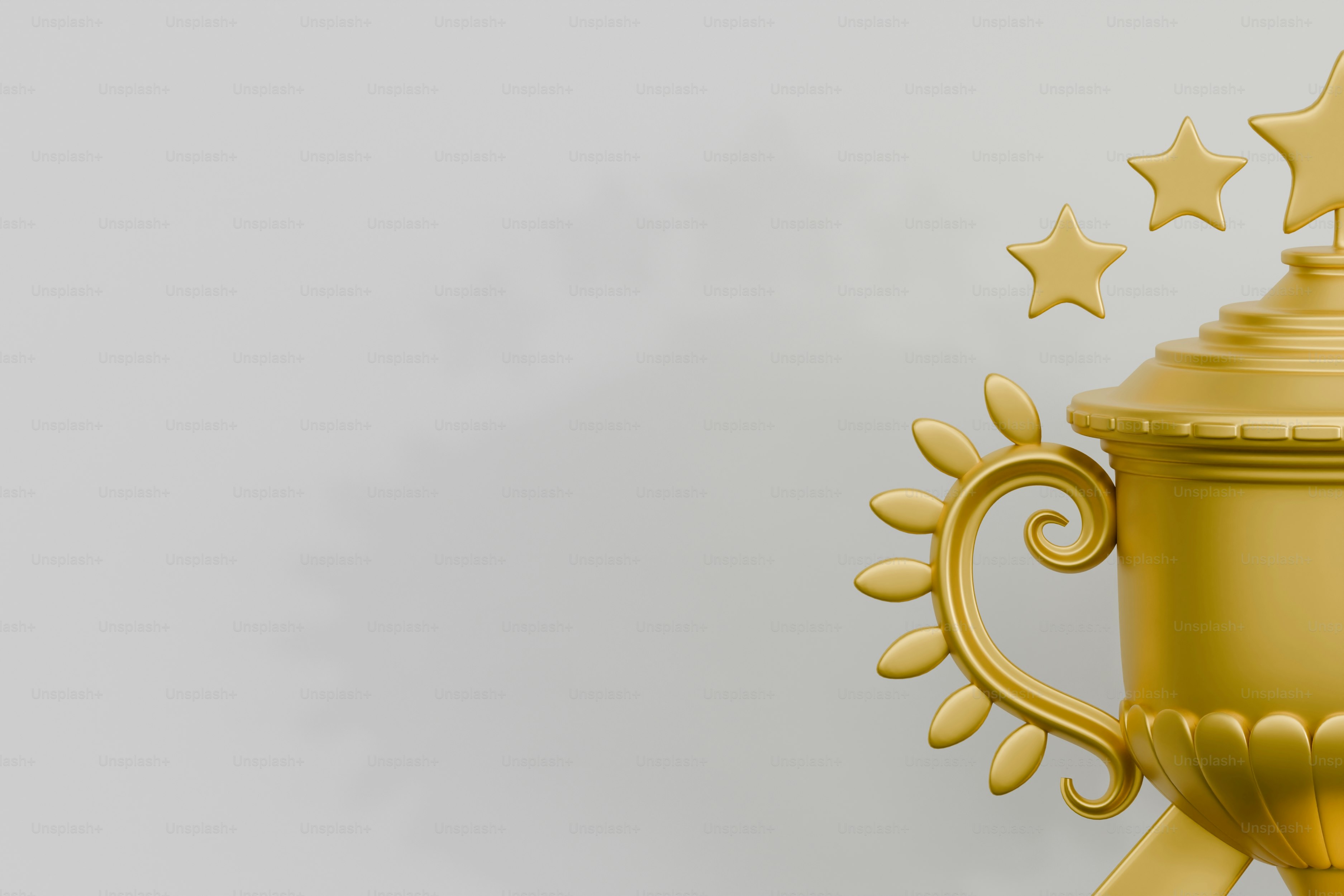 A golden trophy with a blue cloth draped around it photo – Winner Image ...