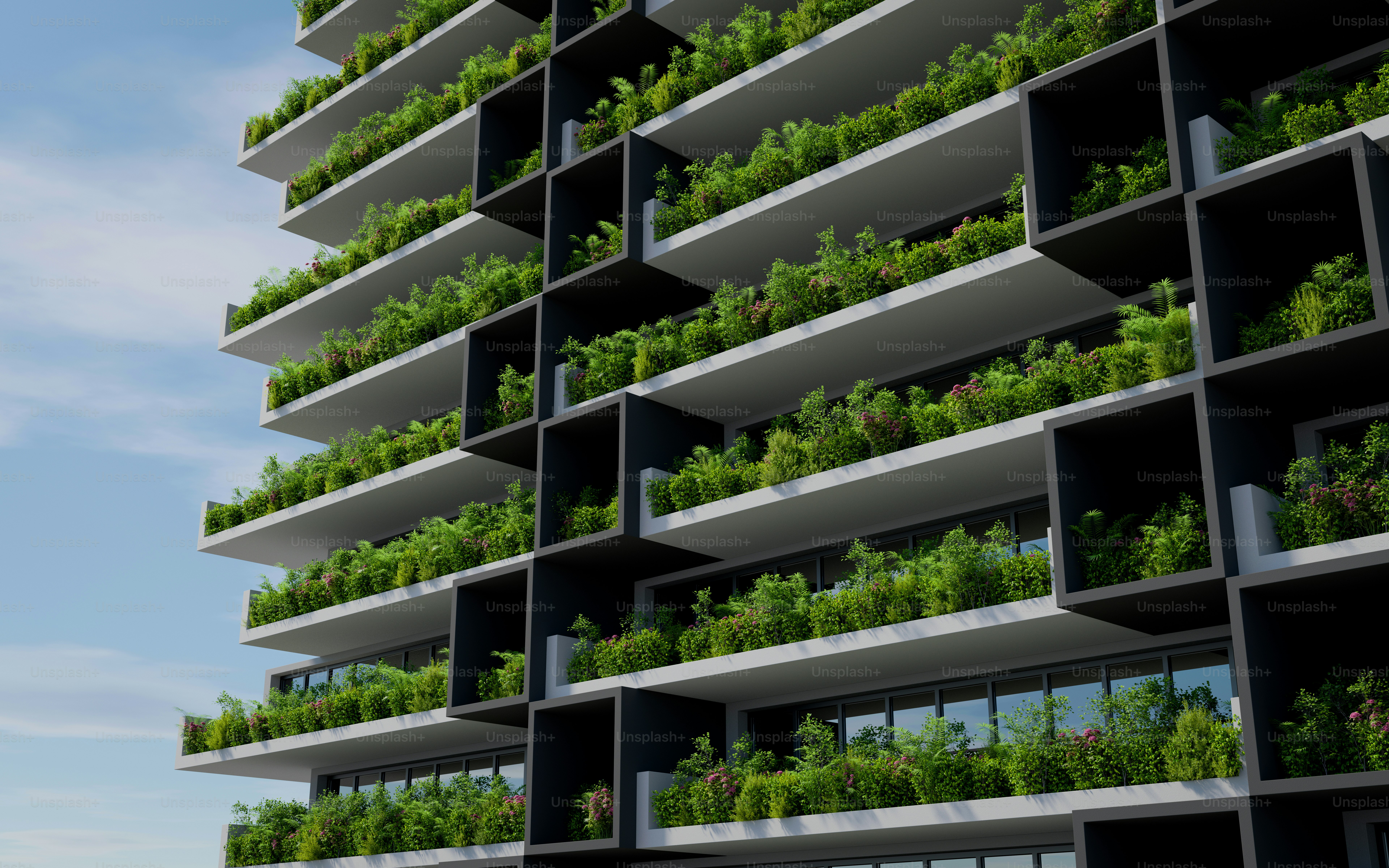 A very tall building with a bunch of windows photo – Apartment building ...