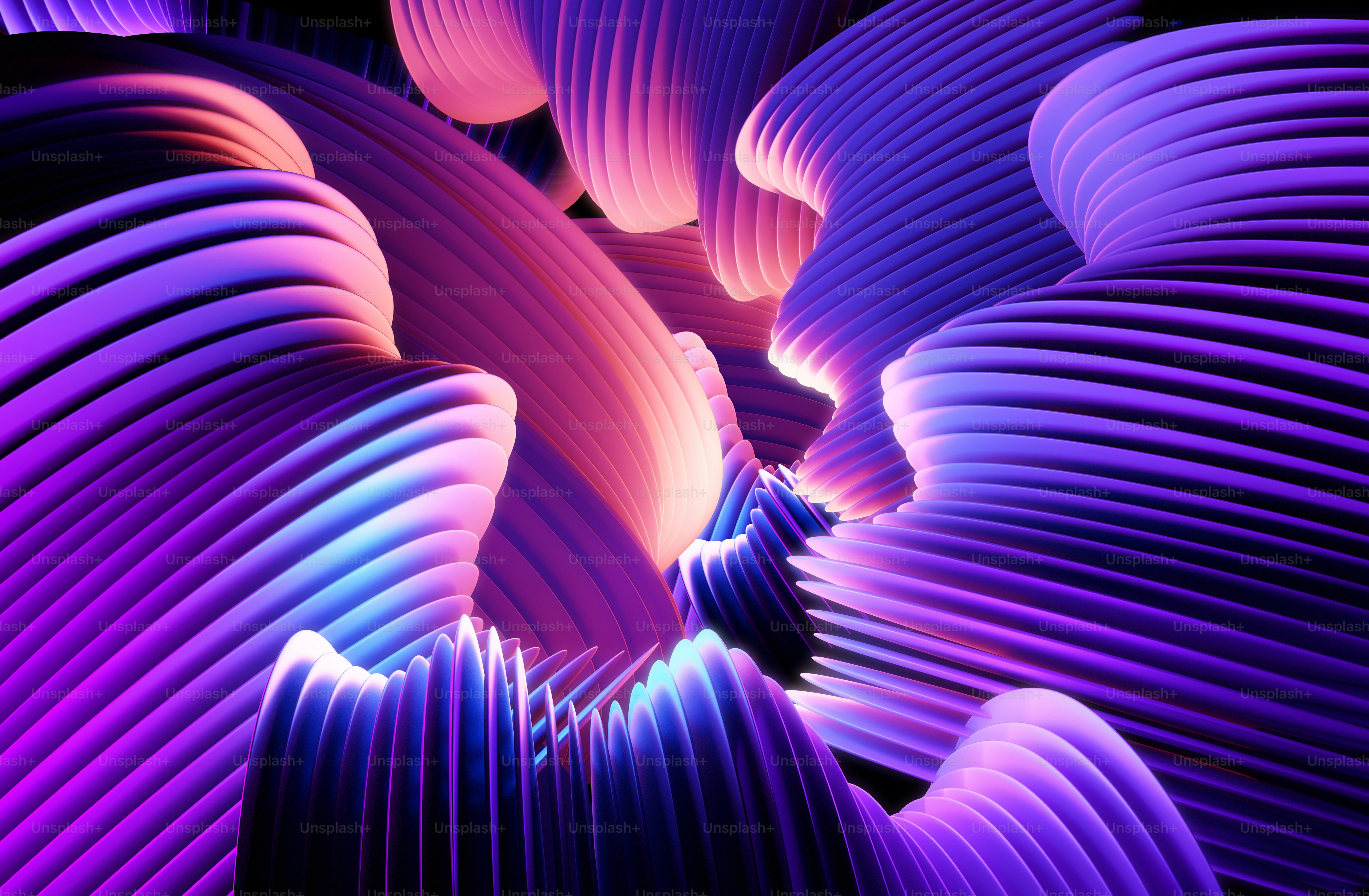 Abstract gradient shapes background design. 3D illustration photo ...