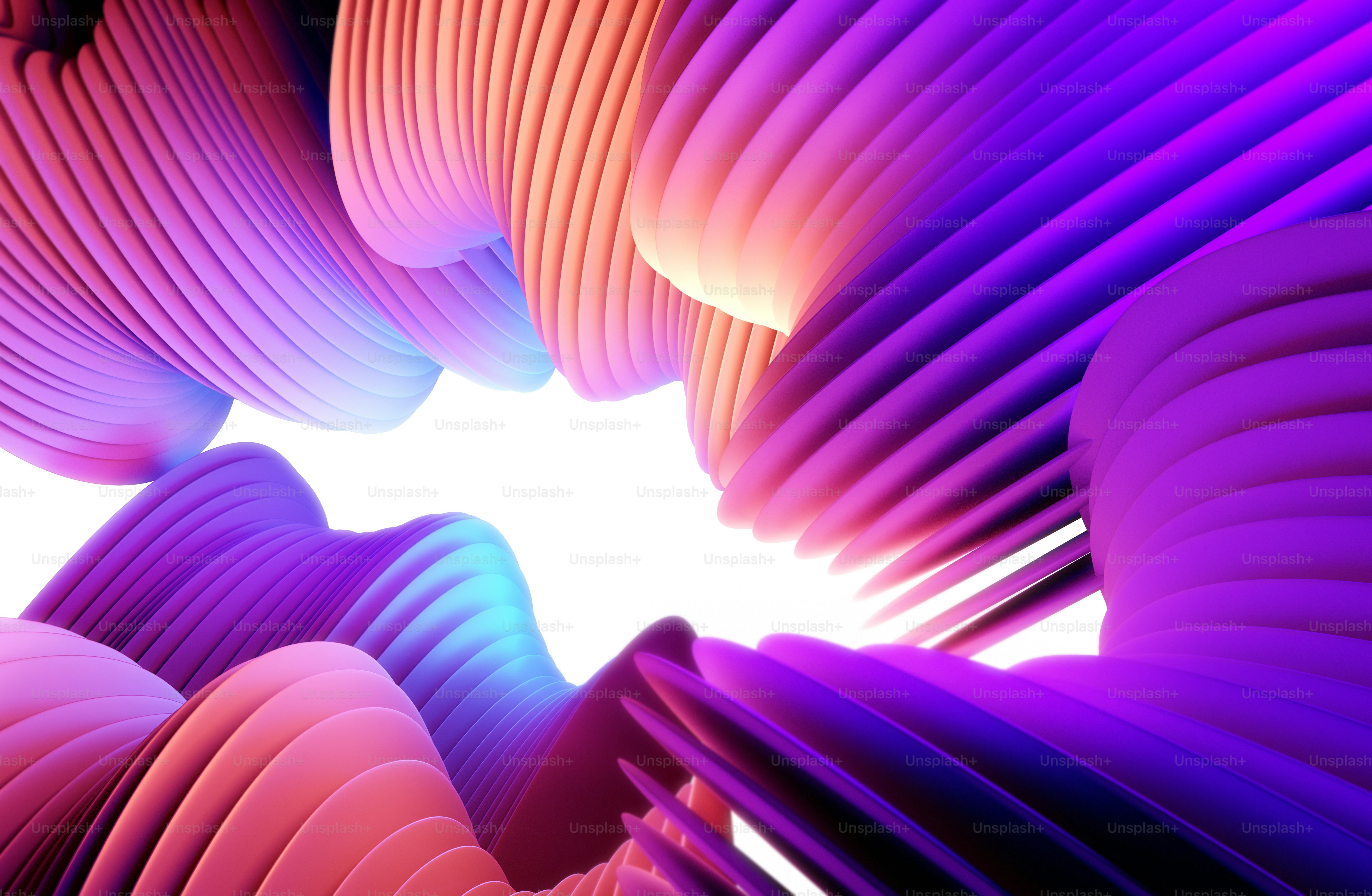 Abstract gradient shapes pattern background design. 3D illustration ...