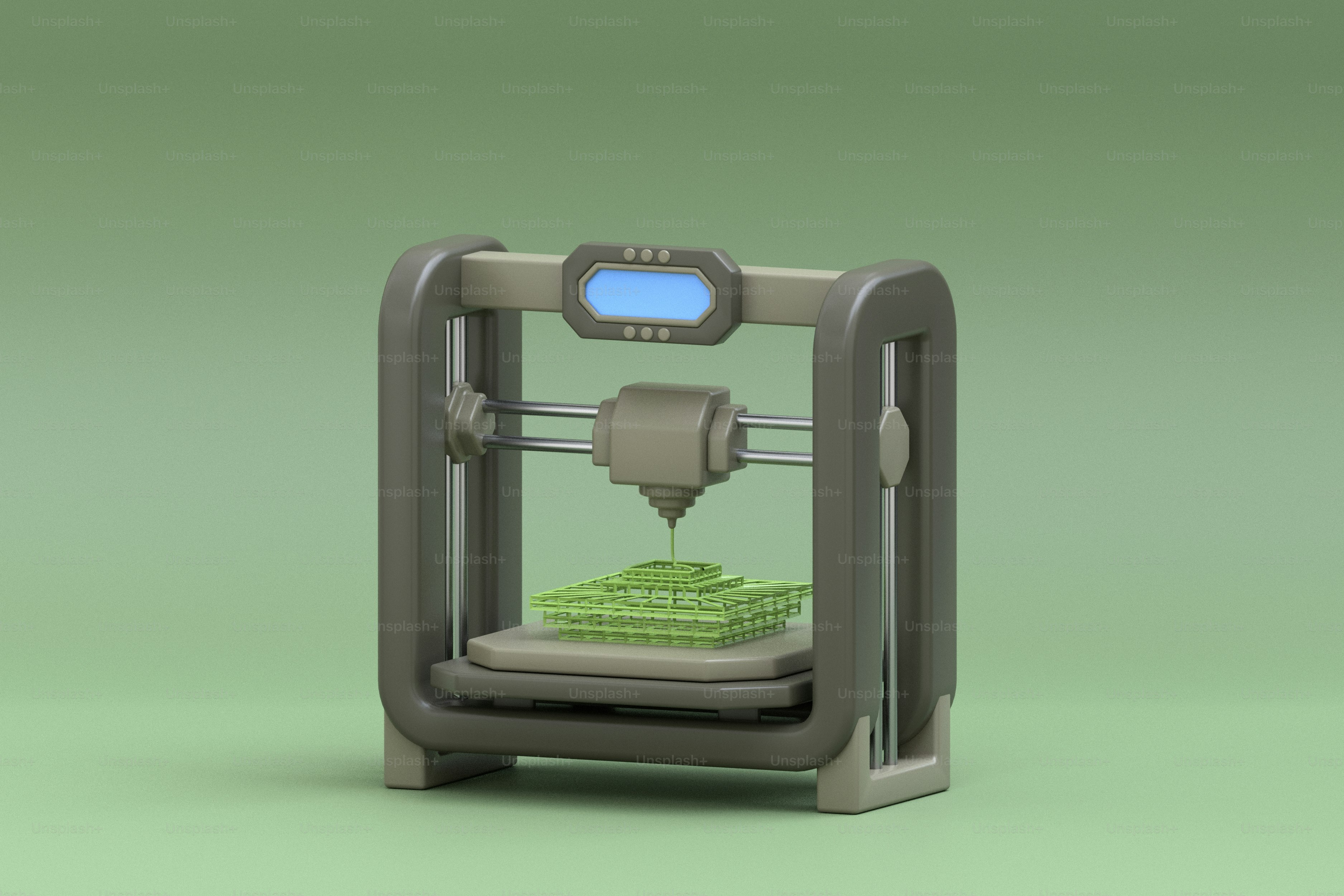 A 3d printed device with a green screen photo – Manufacturing Image on ...