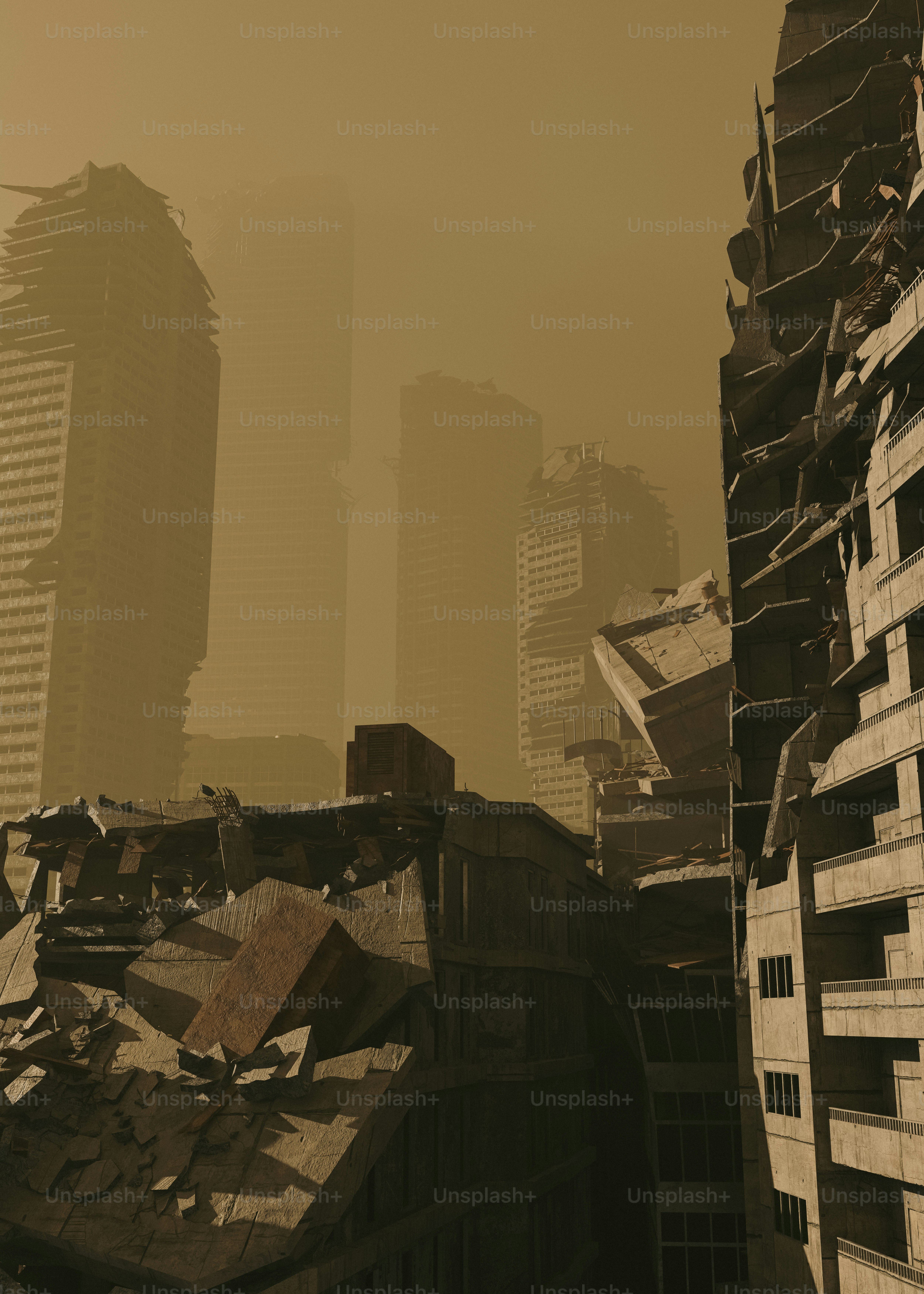 A picture of a city with a lot of rubble photo – Apocalypse Image on ...