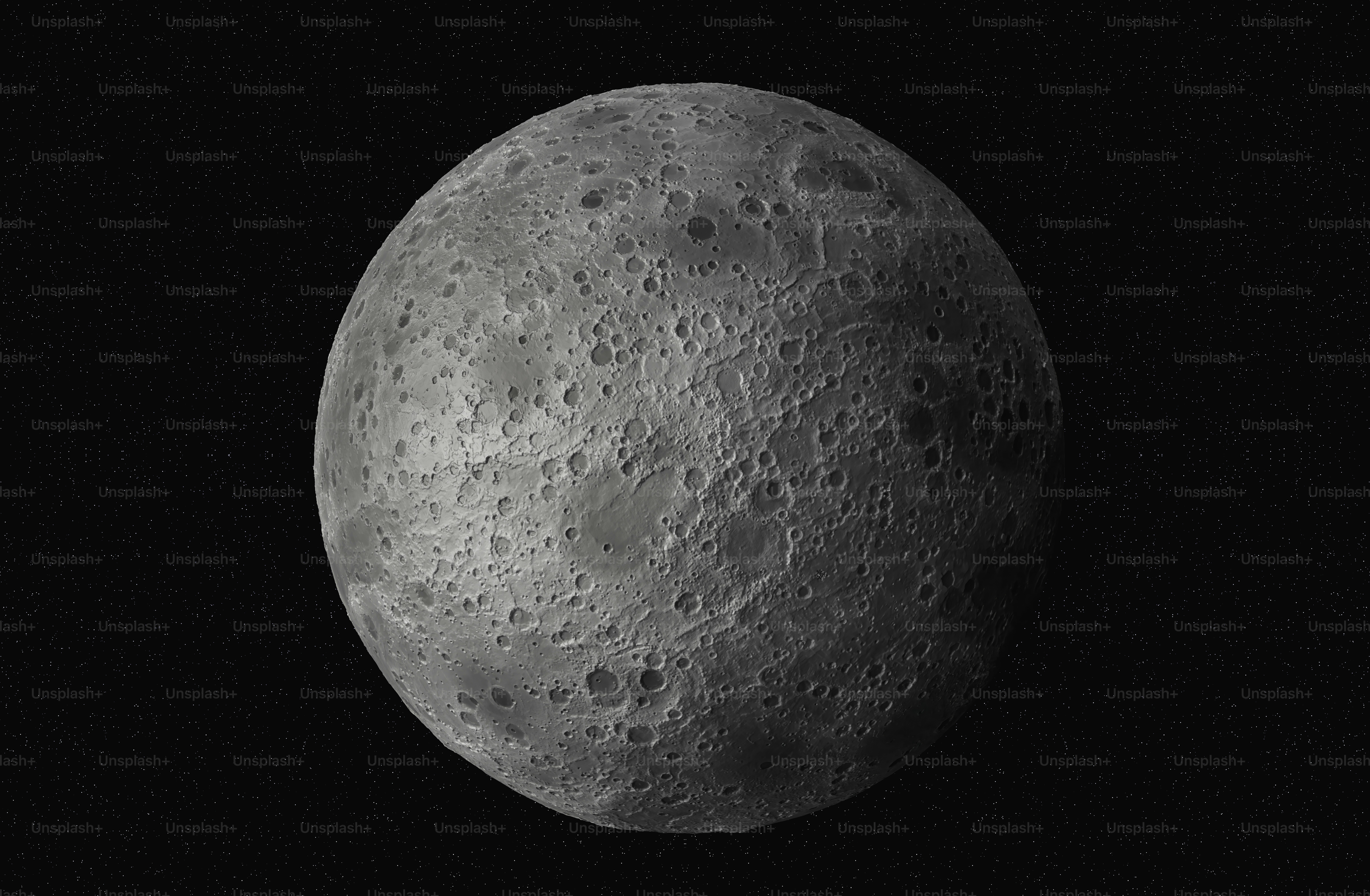 A close up of a moon with a star in the background photo – Outer space ...