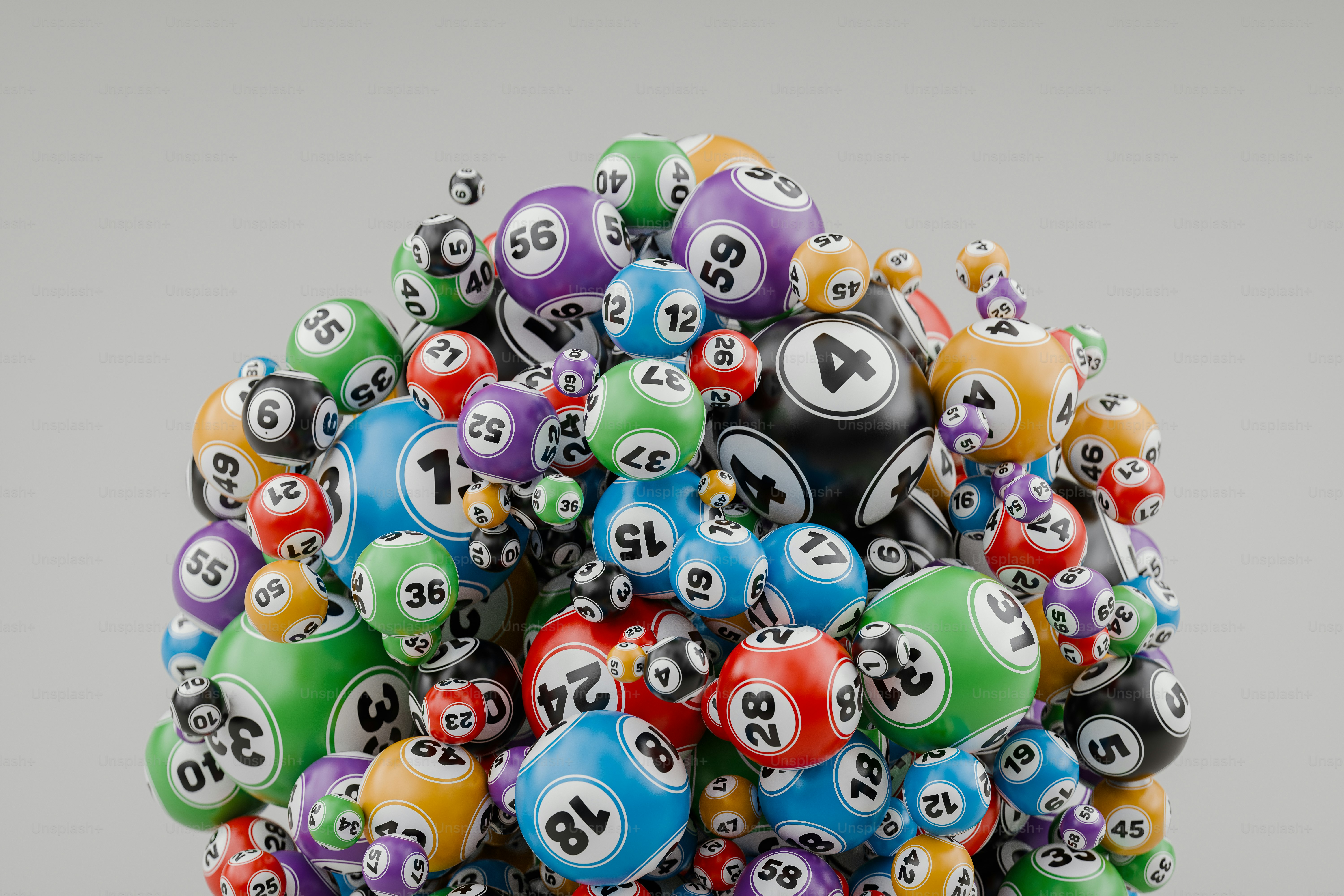 A pile of pool balls with numbers on them photo – Wallpaper Image on ...