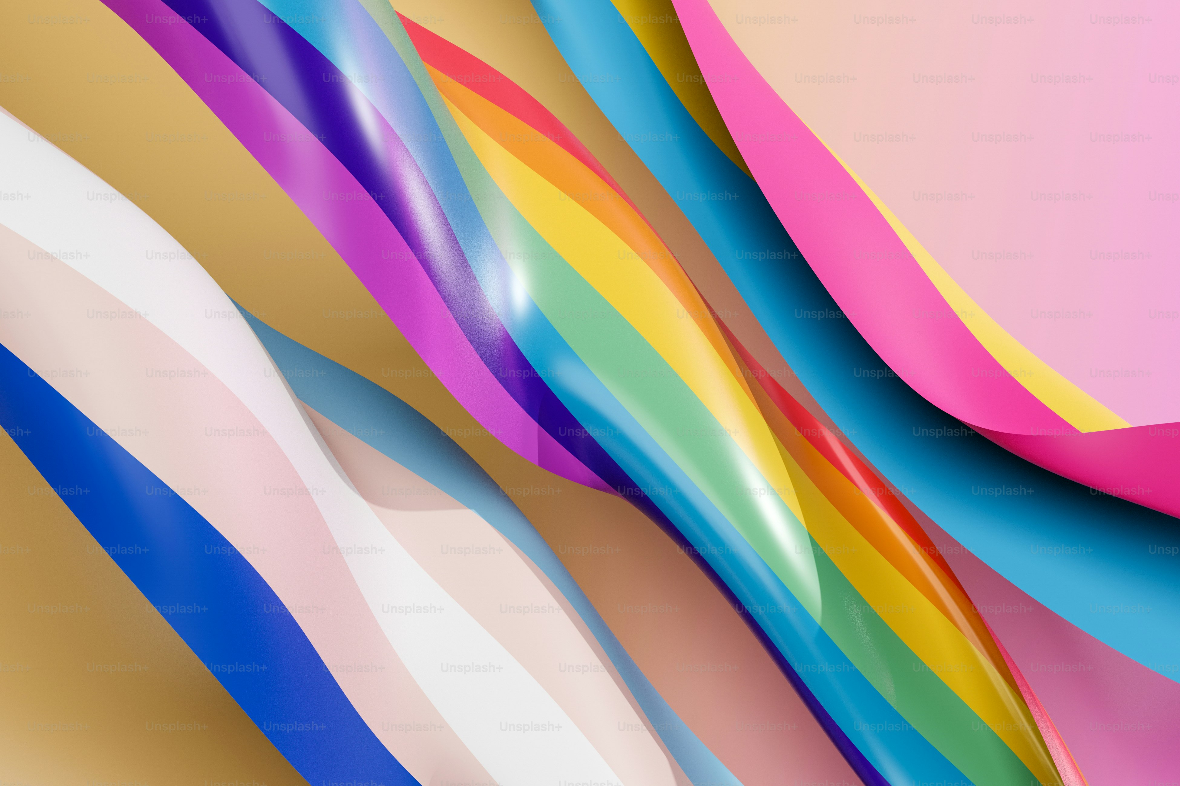 A multicolored abstract background with wavy lines photo – Pansexual ...