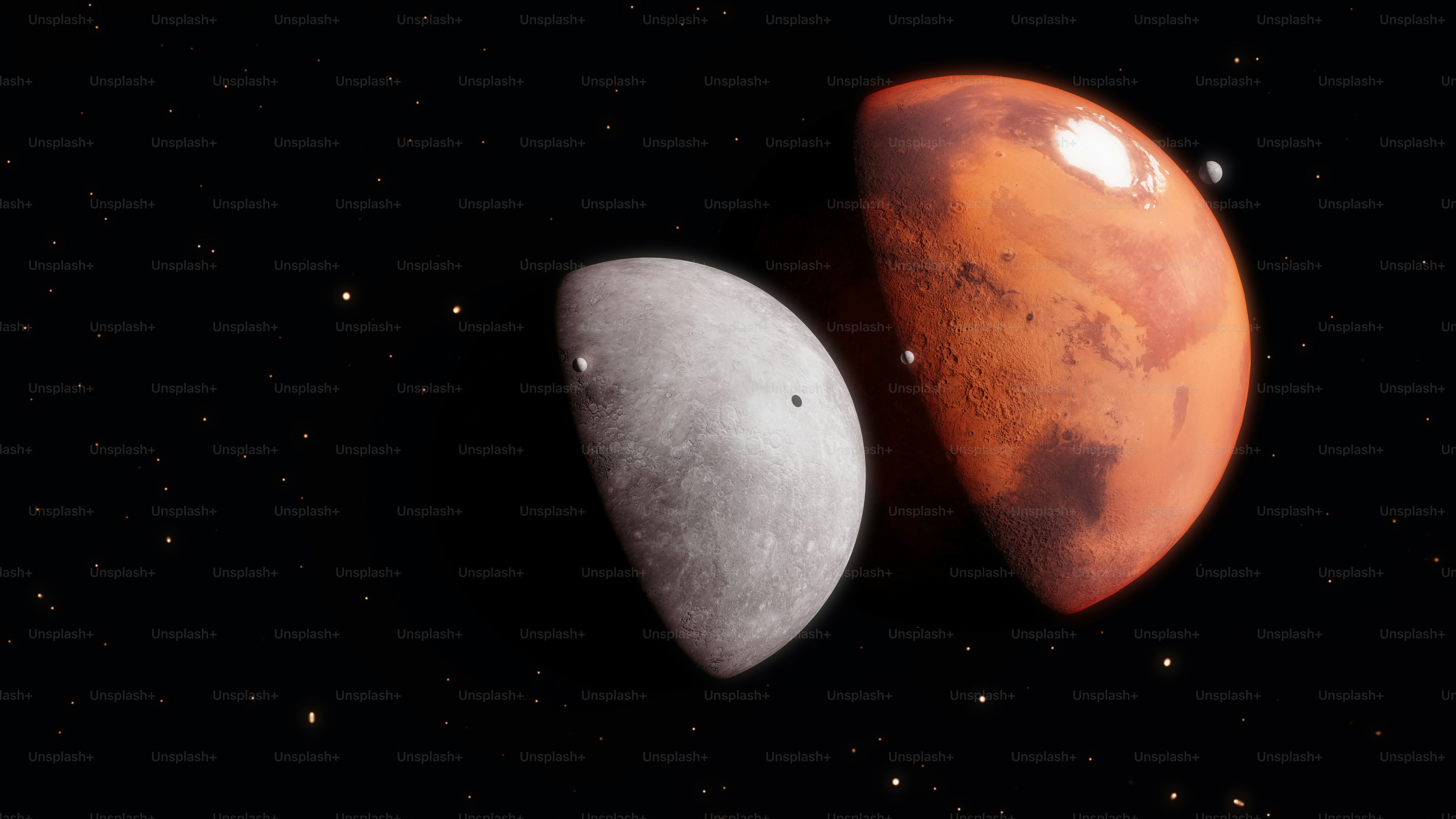 An artist's rendering of a planet and its moon photo – Planet Image on ...