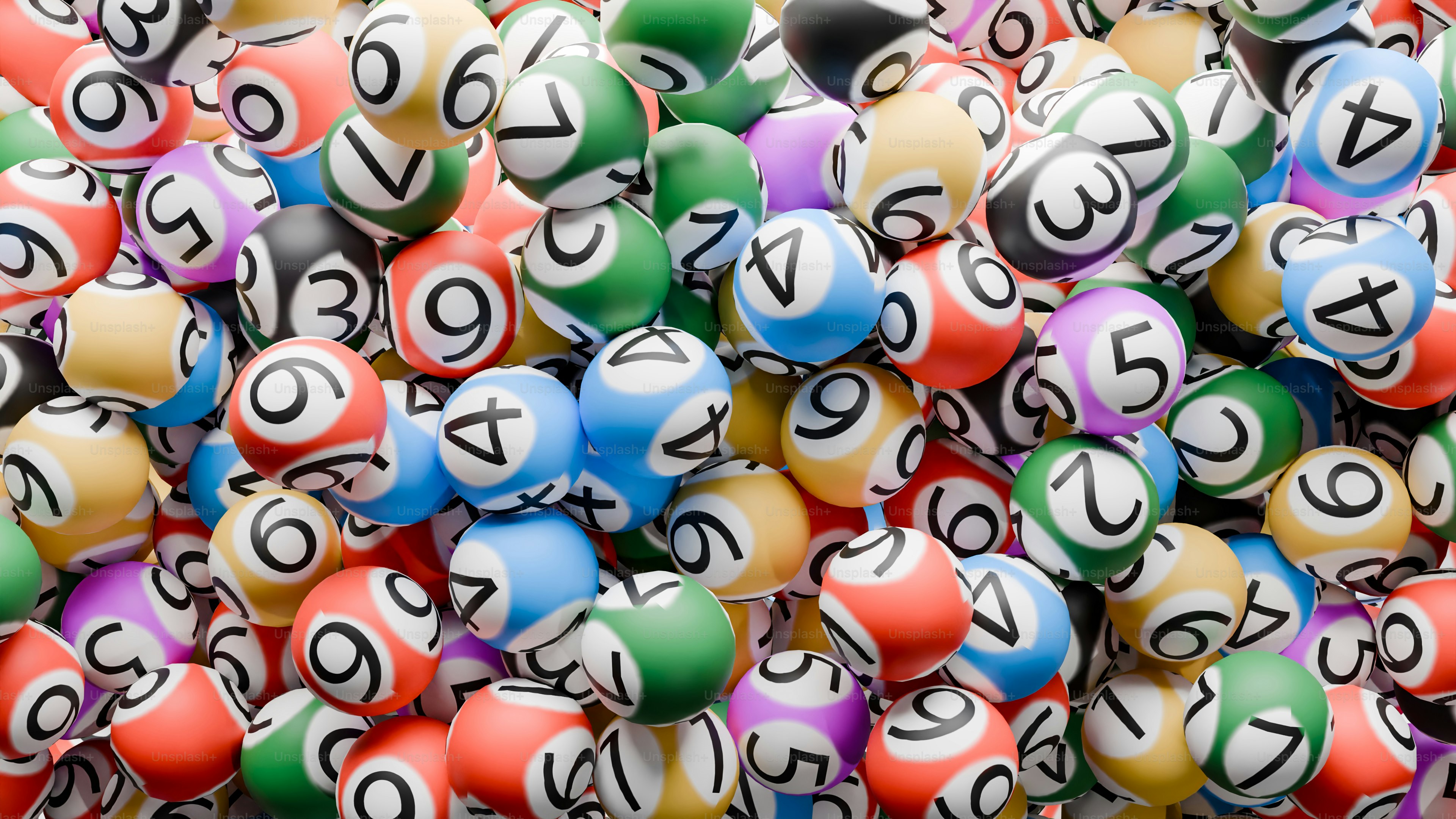 A pile of colorful numbers and numbers on a table photo – Bingo Image ...