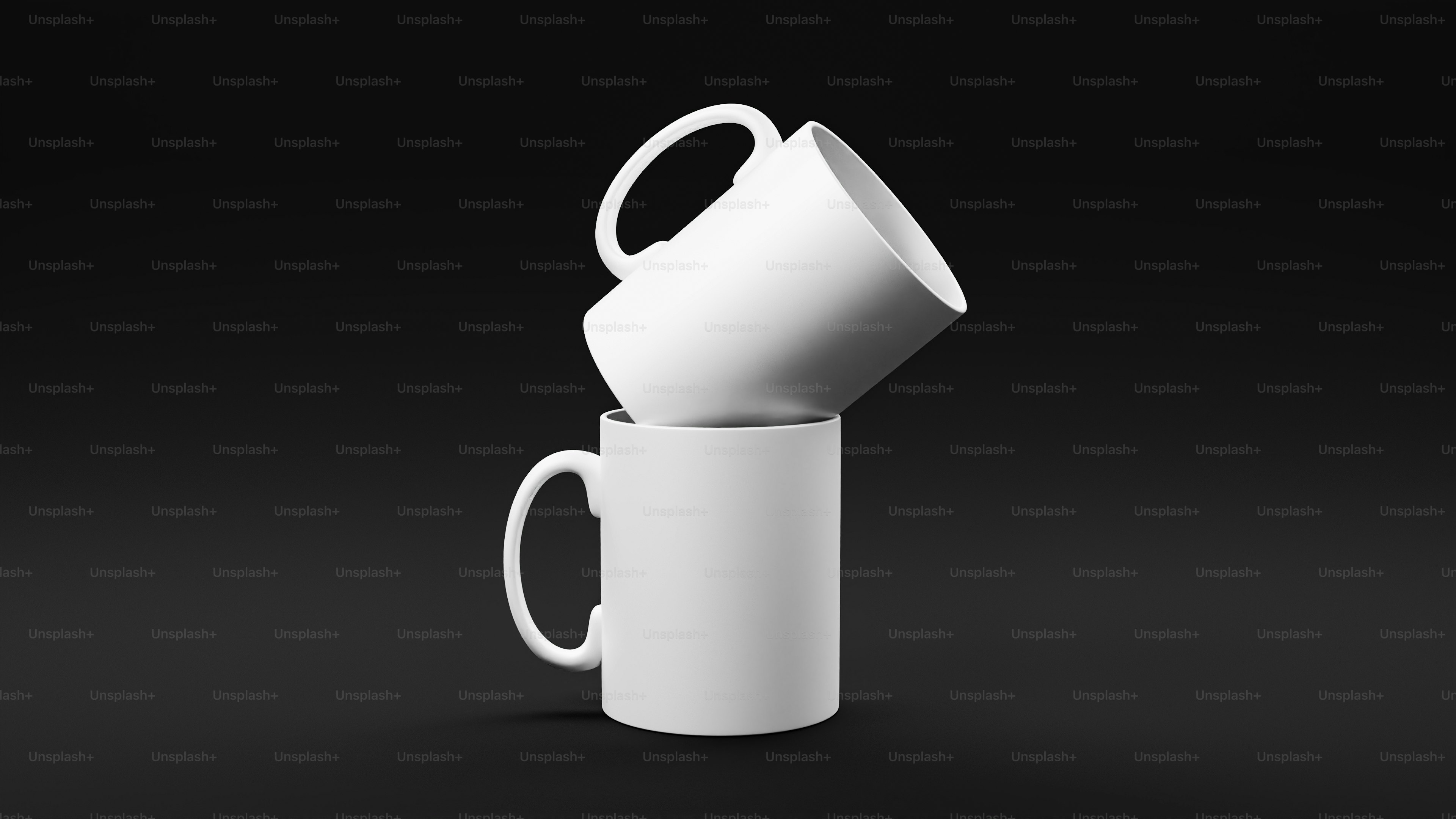 A black coffee mug sitting on top of a white table photo – Presentation ...