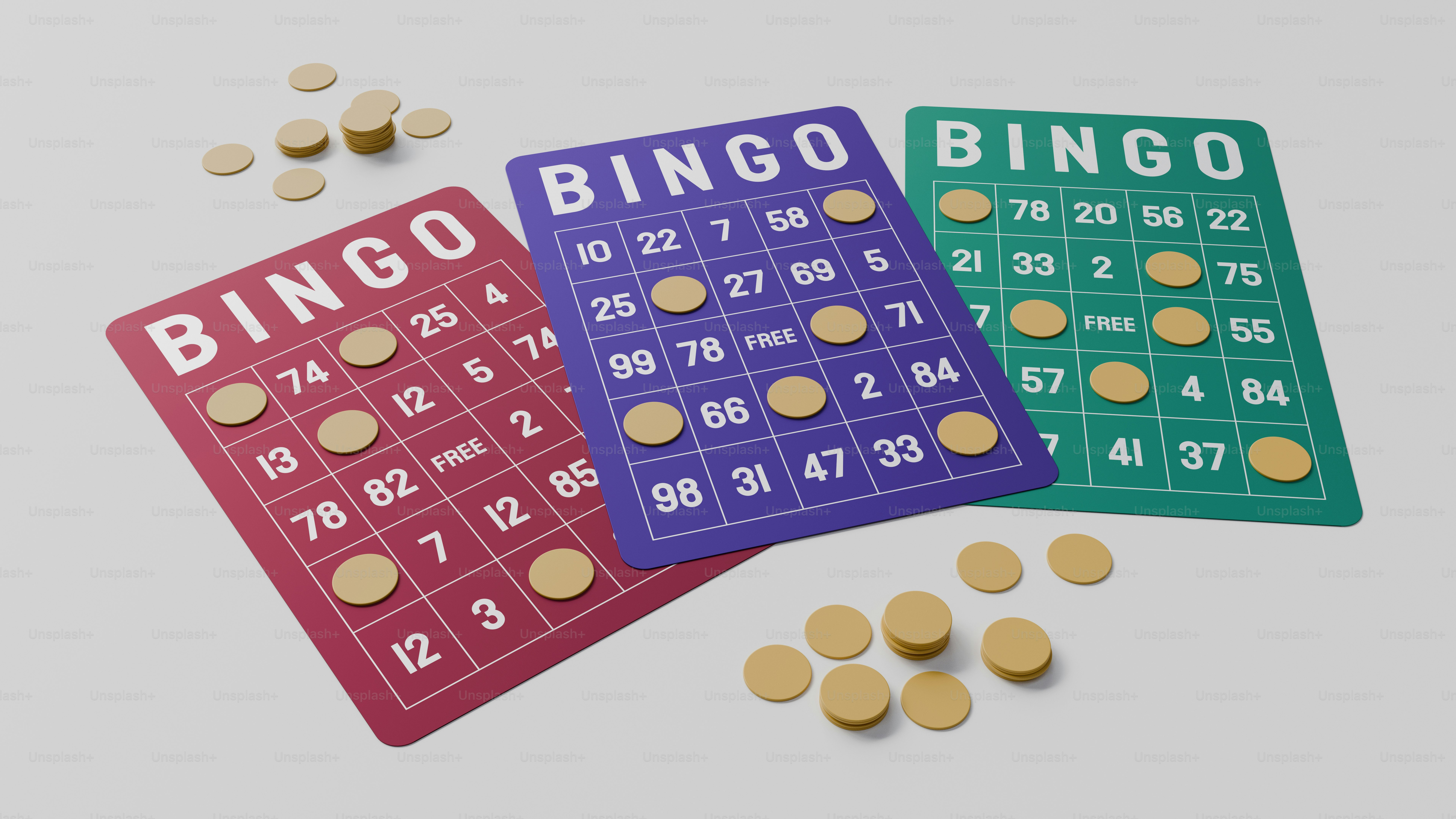 Three game boards with numbers and coins on them photo – Fun games ...