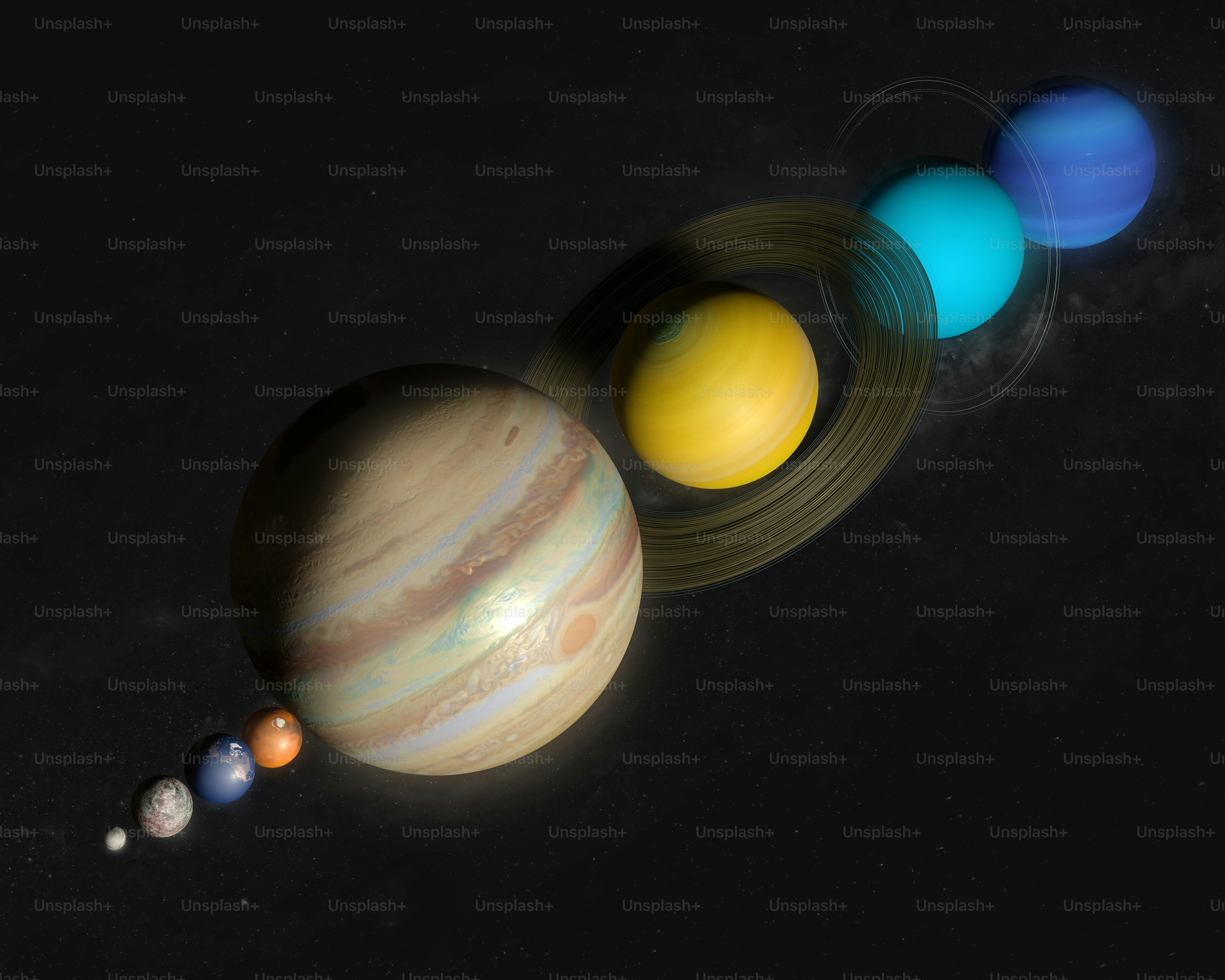 An artist's rendering of the planets in the solar system photo – Solar ...