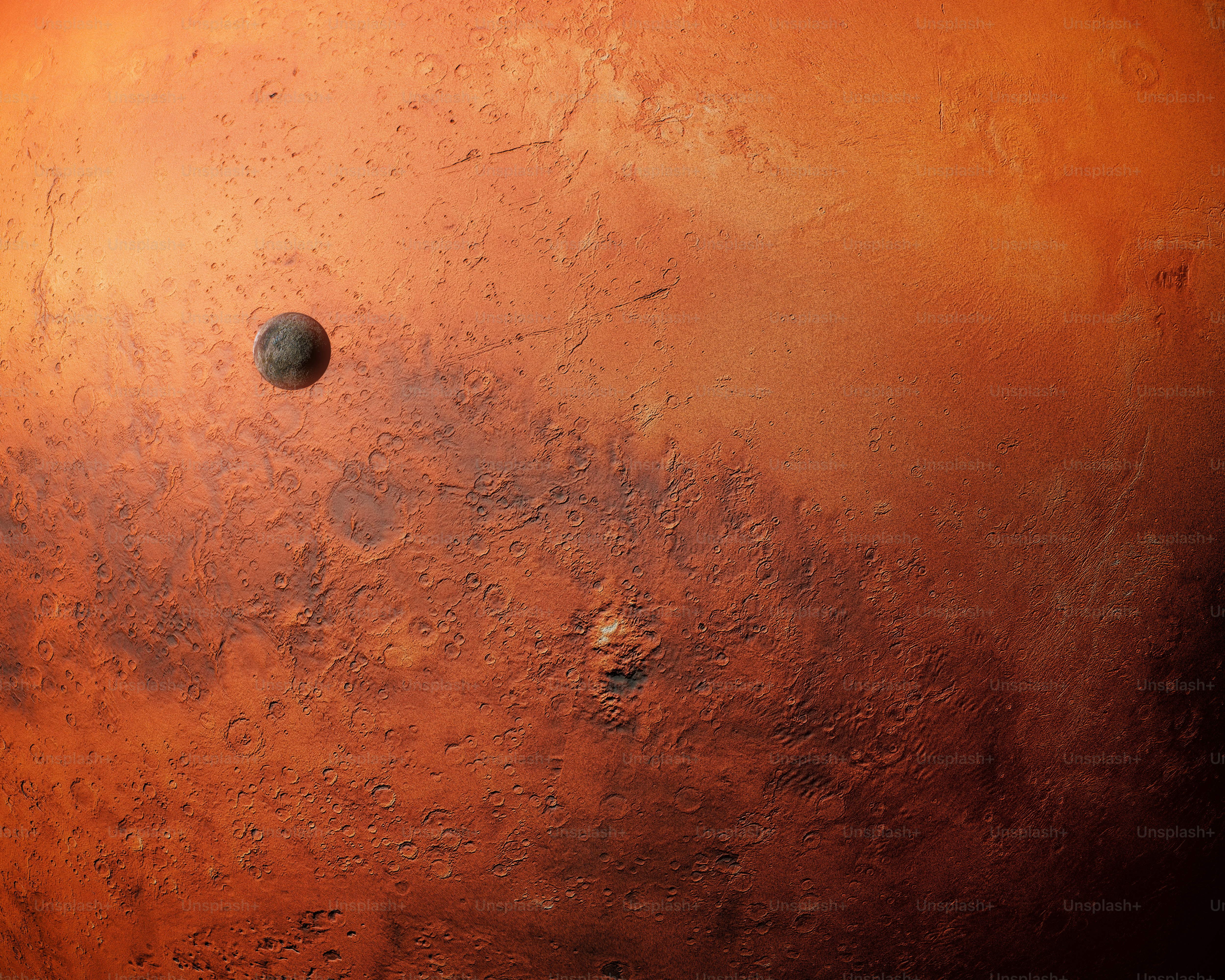 A close up of a red object with a black dot on it photo – Mars Image on ...
