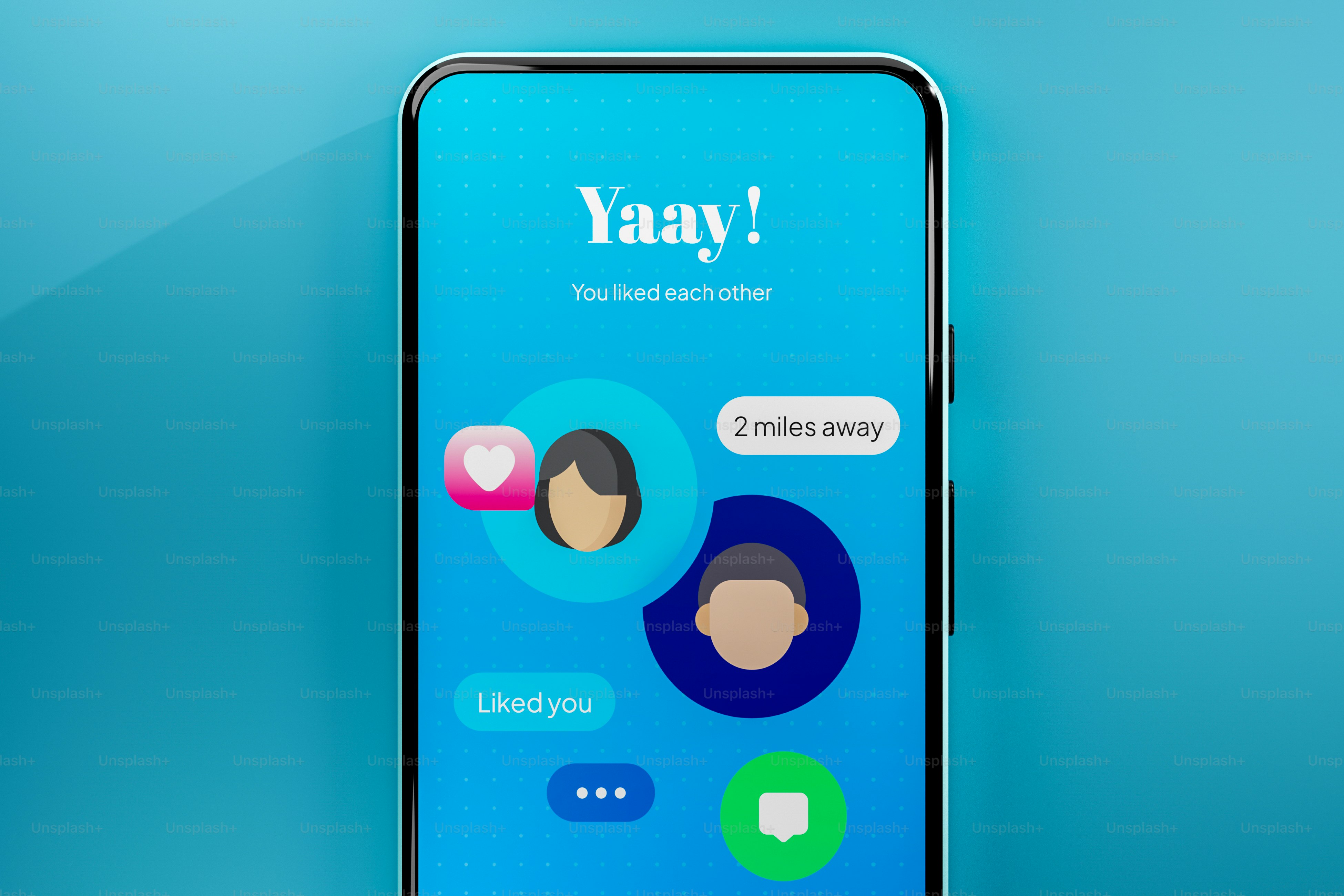 A cell phone with the text yaay on the screen photo – Online dating ...