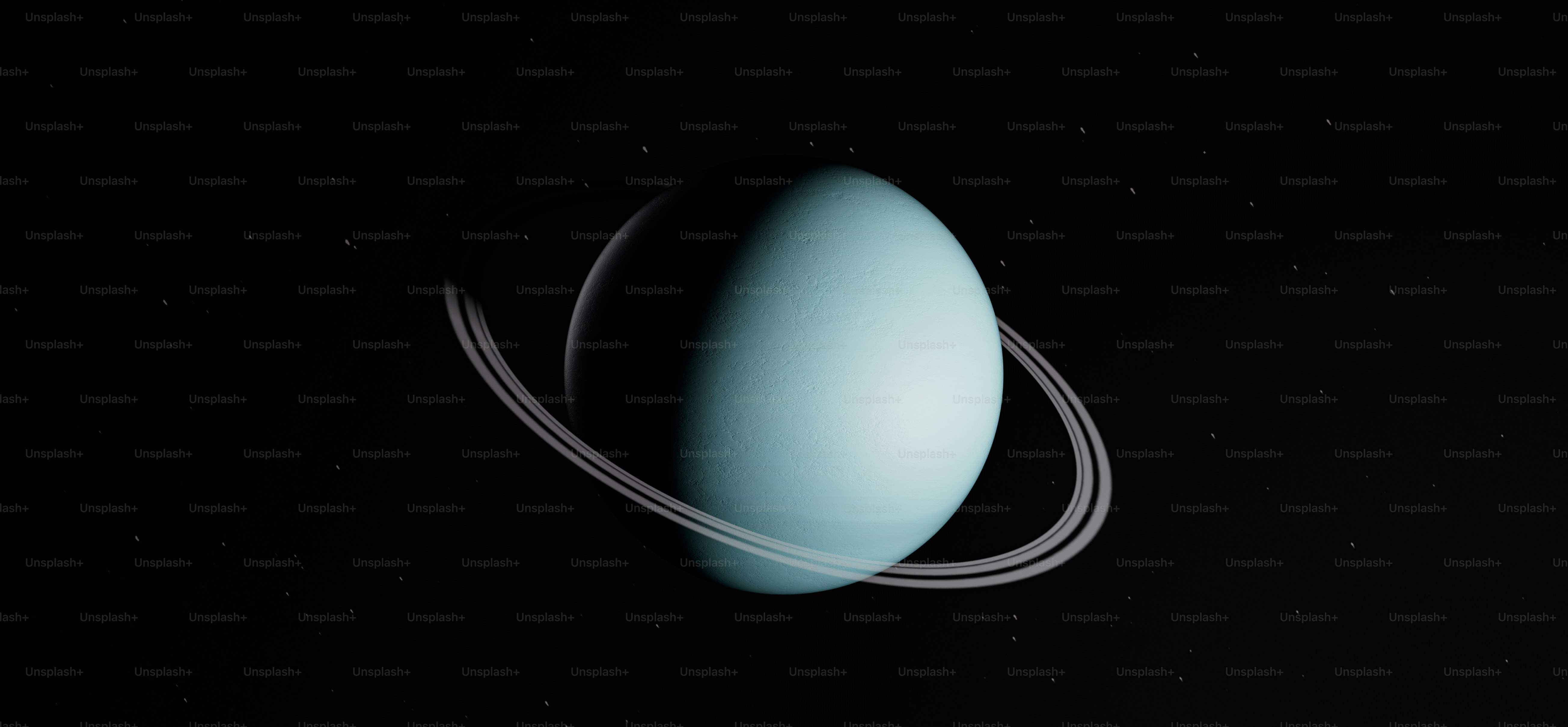 A blue planet with a ring around it photo – Uranus Image on Unsplash
