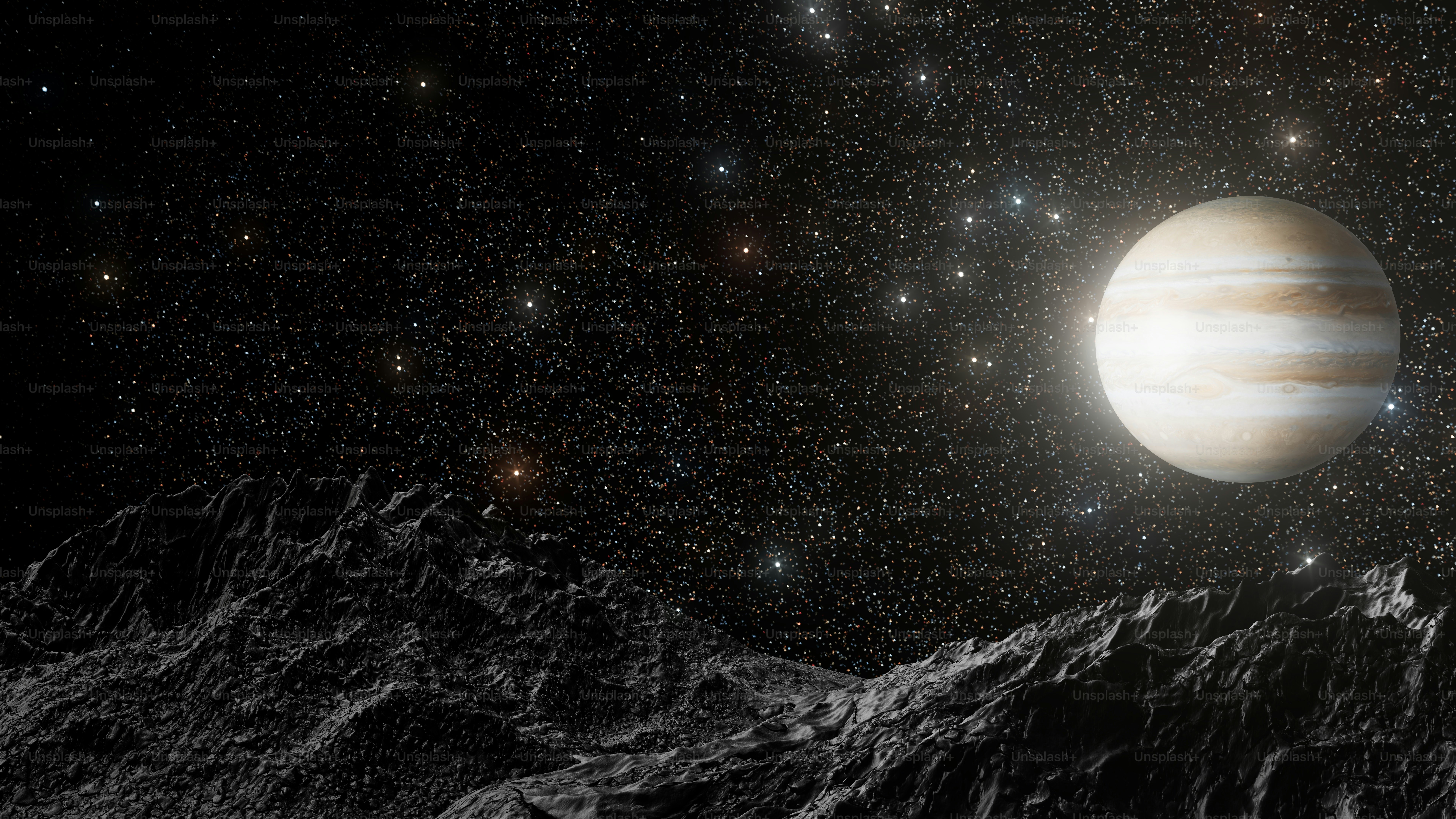 Eine künstlerische Darstellung eines fernen Planeten im Weltraum Foto – Bild zum Thema 3D ...