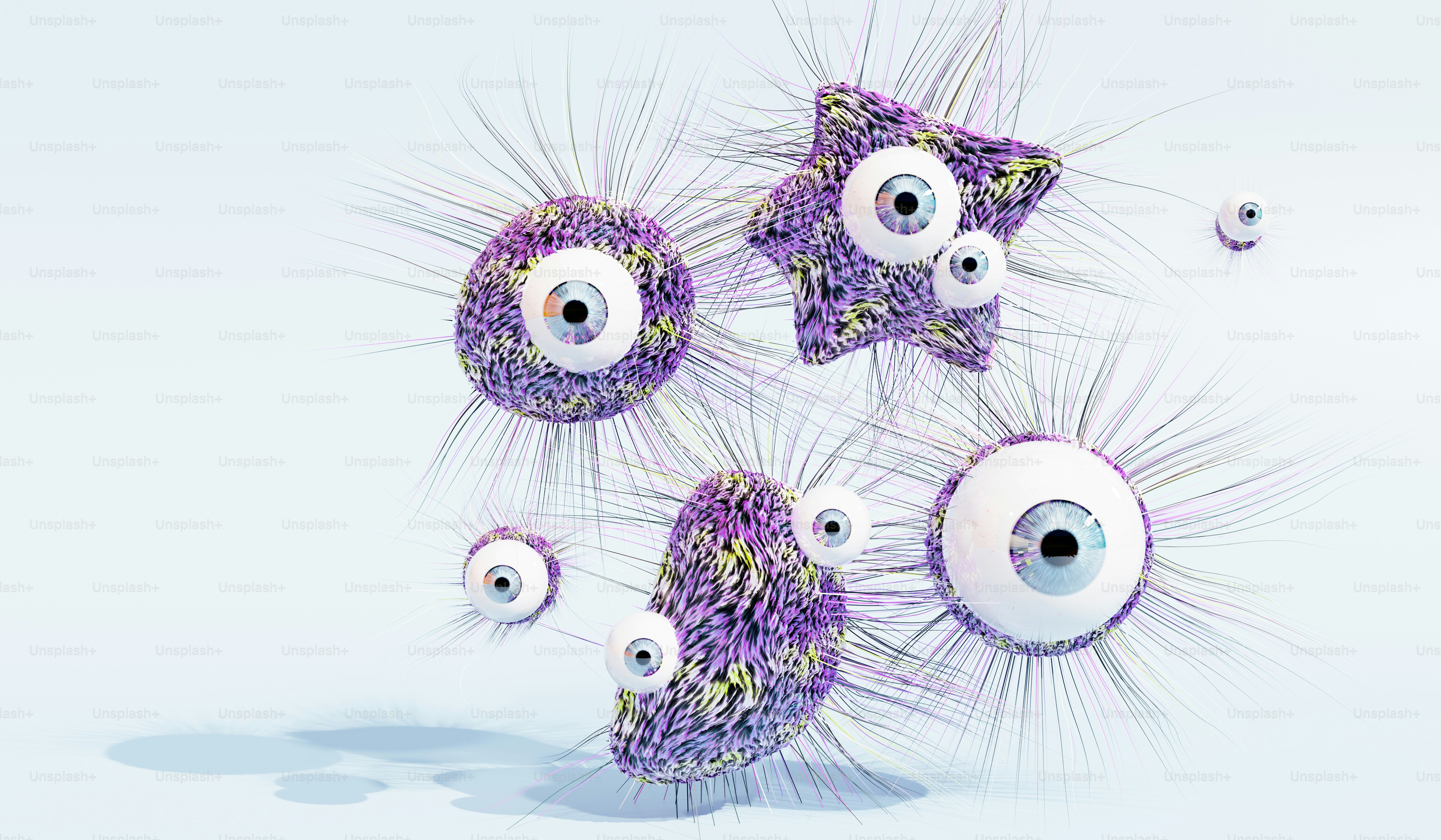 A group of evil looking objects in the snow photo – Monster Image on ...