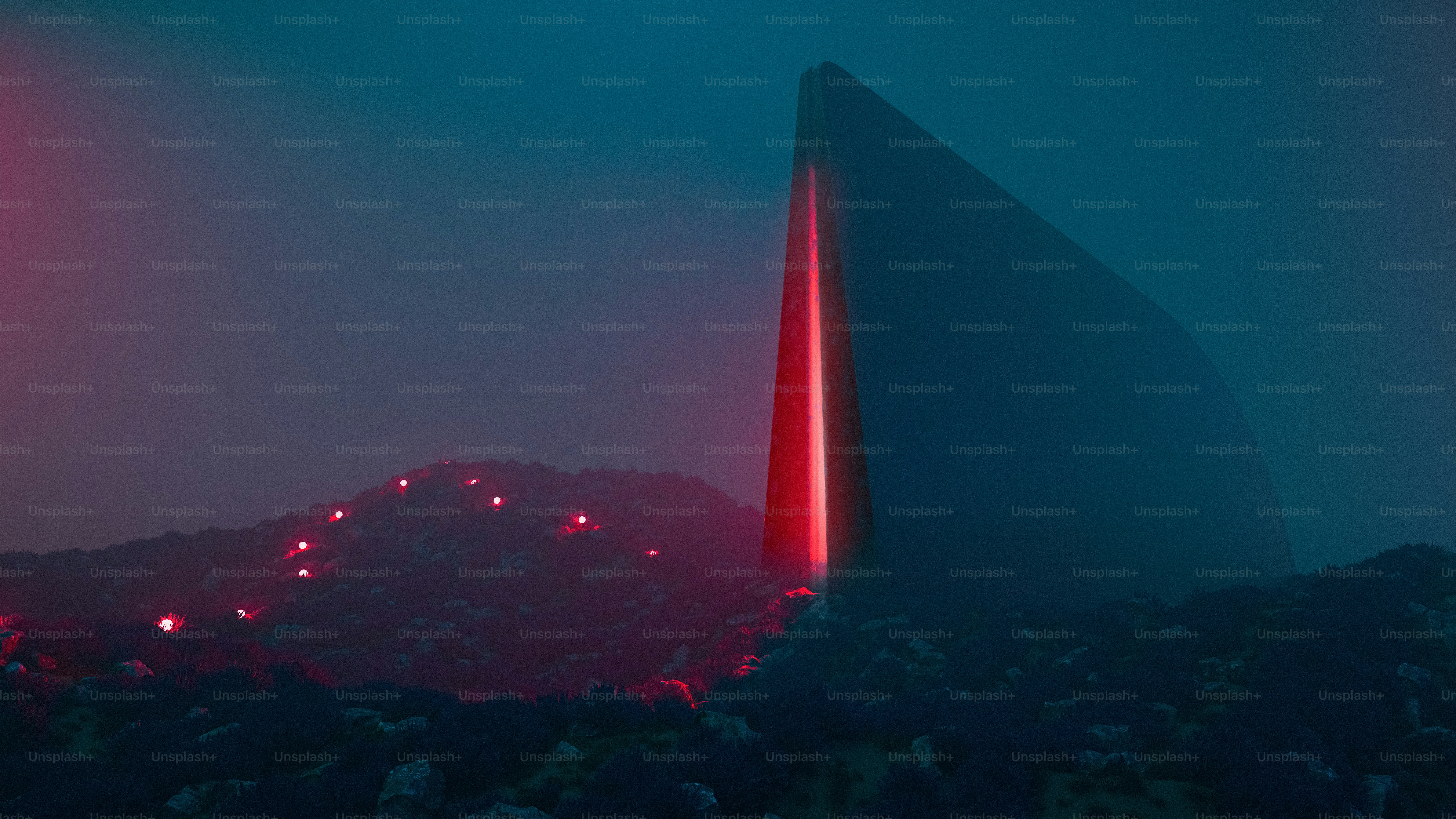 A very tall tower with a red light on top of it photo – Lighting Image ...