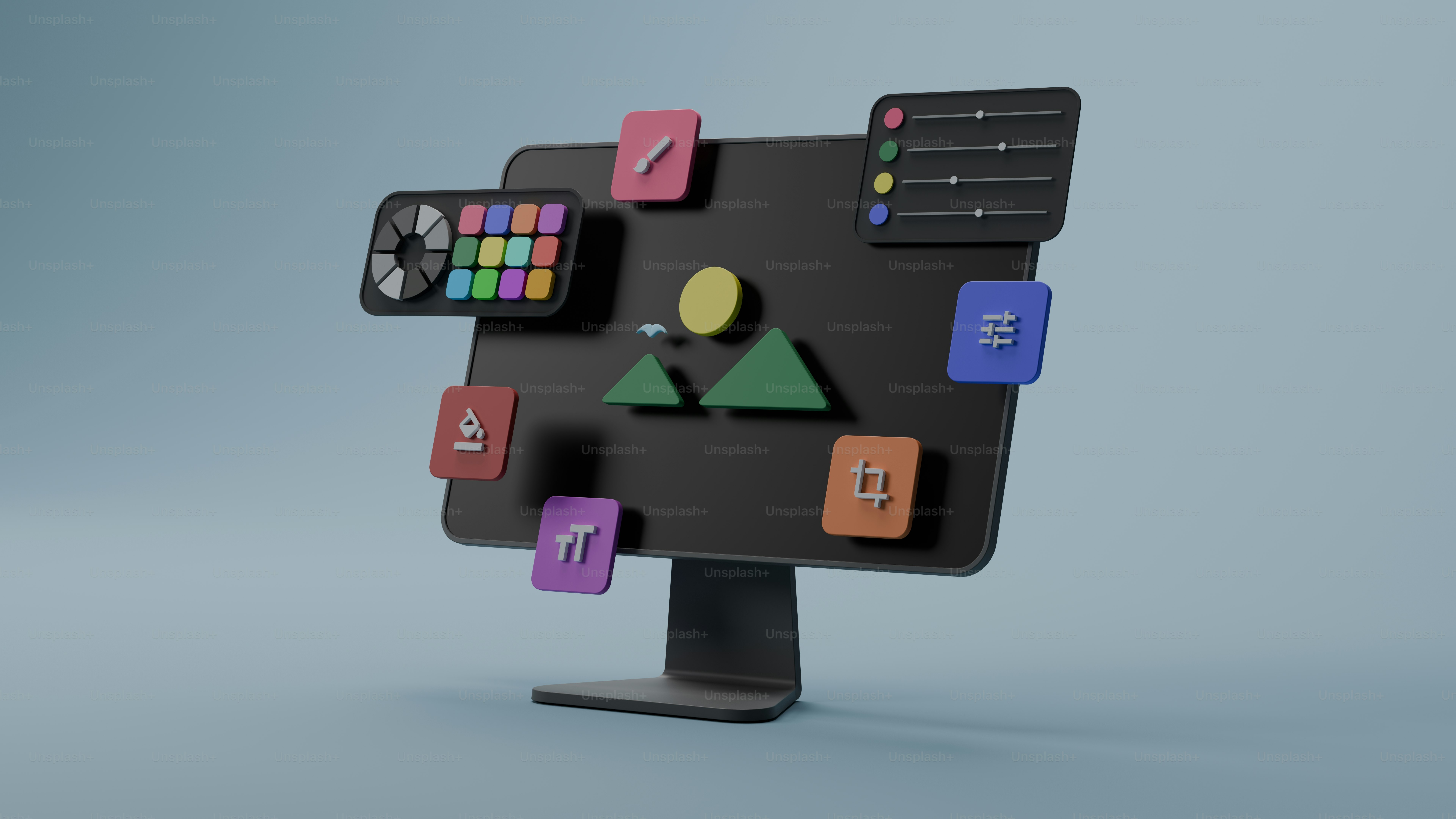 A computer screen with a bunch of app icons on it photo – Notifications ...