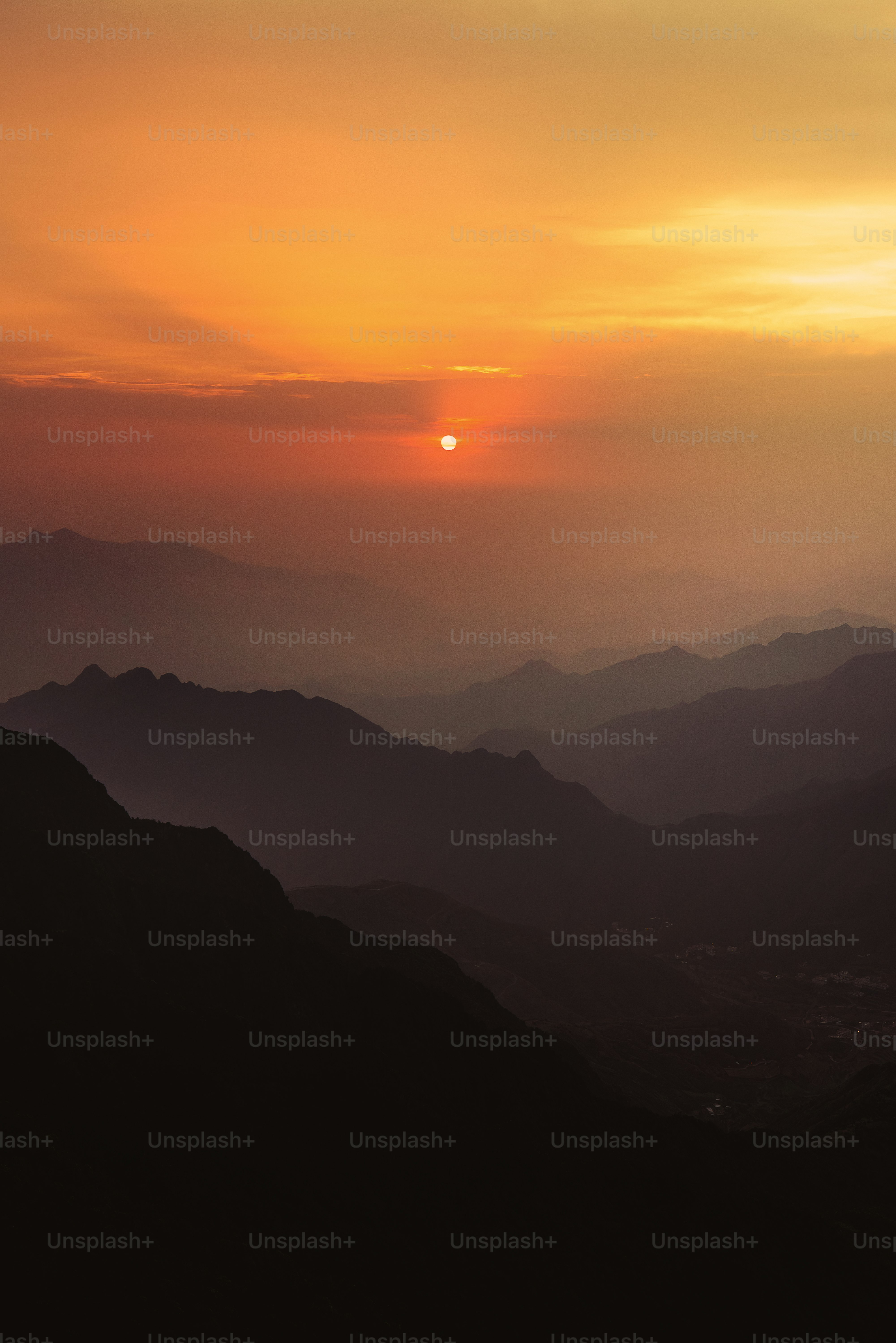 A view of the mountains from a high point of view photo – Abha saudi ...