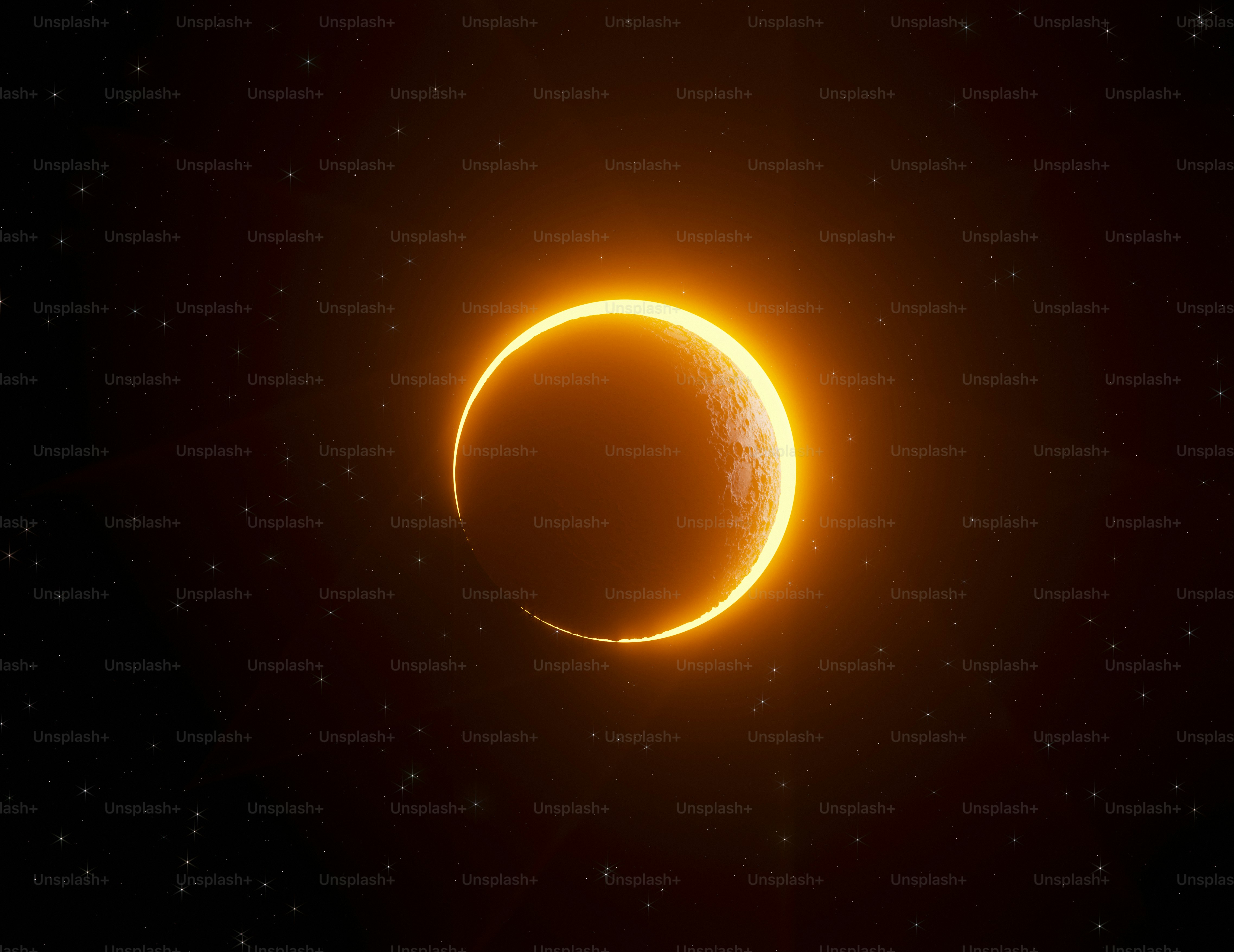 A solar eclipse is seen in the sky photo – Digital render Image on Unsplash