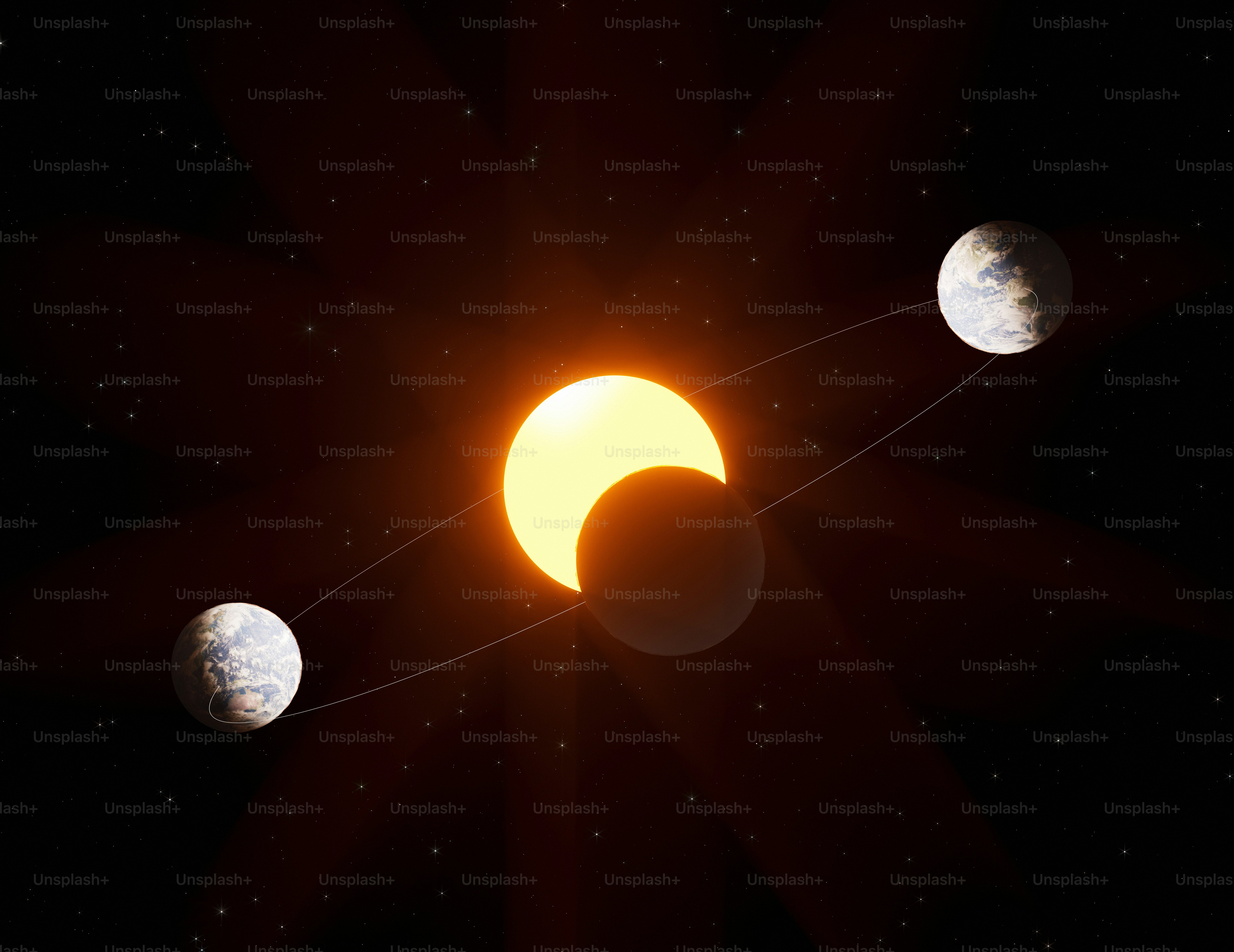 A solar eclipse in the sky with stars photo – Eclipse Image on Unsplash